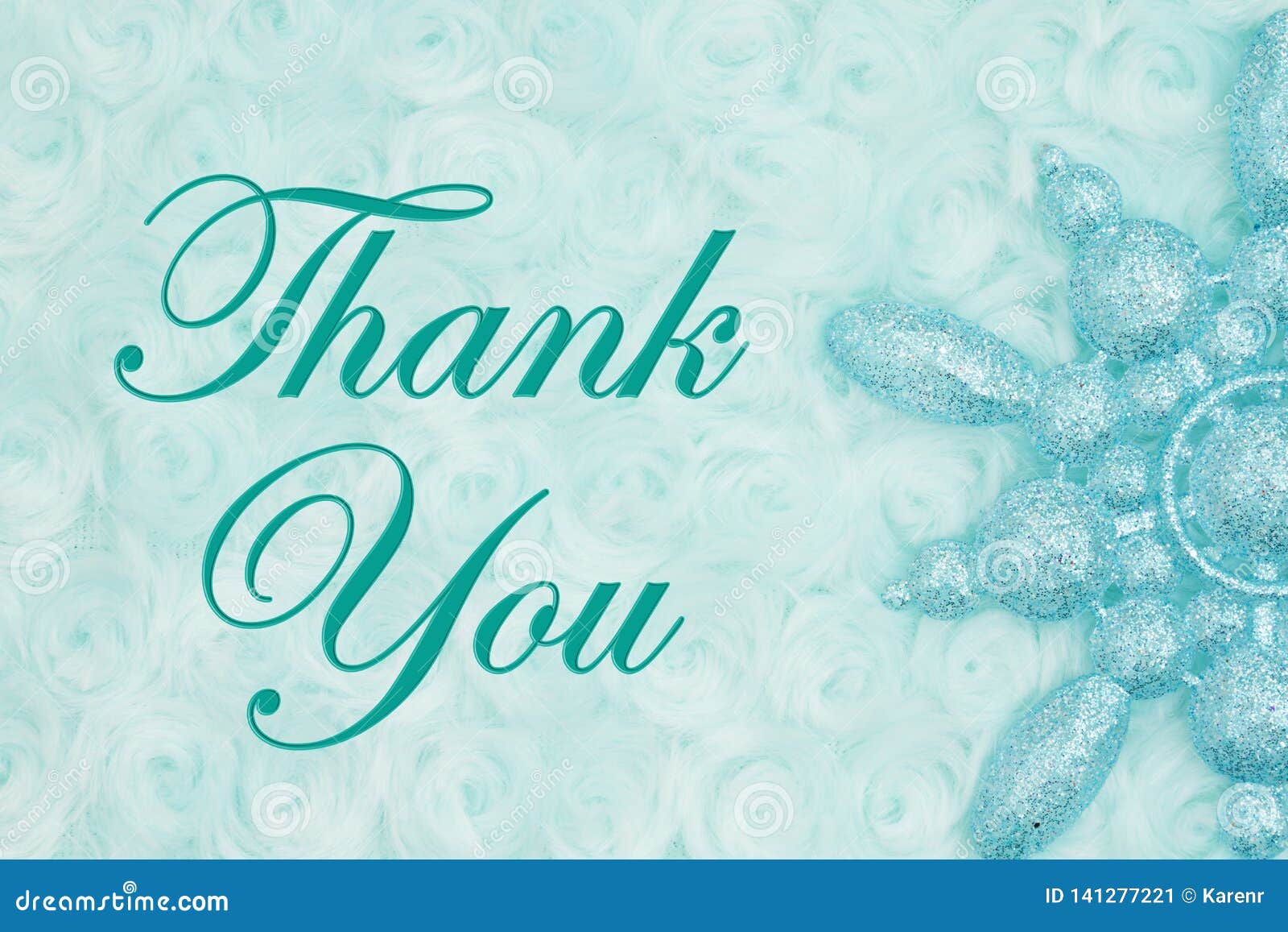 Thank You Message On Teal Plush Fabric Royalty-Free Stock Photo ...