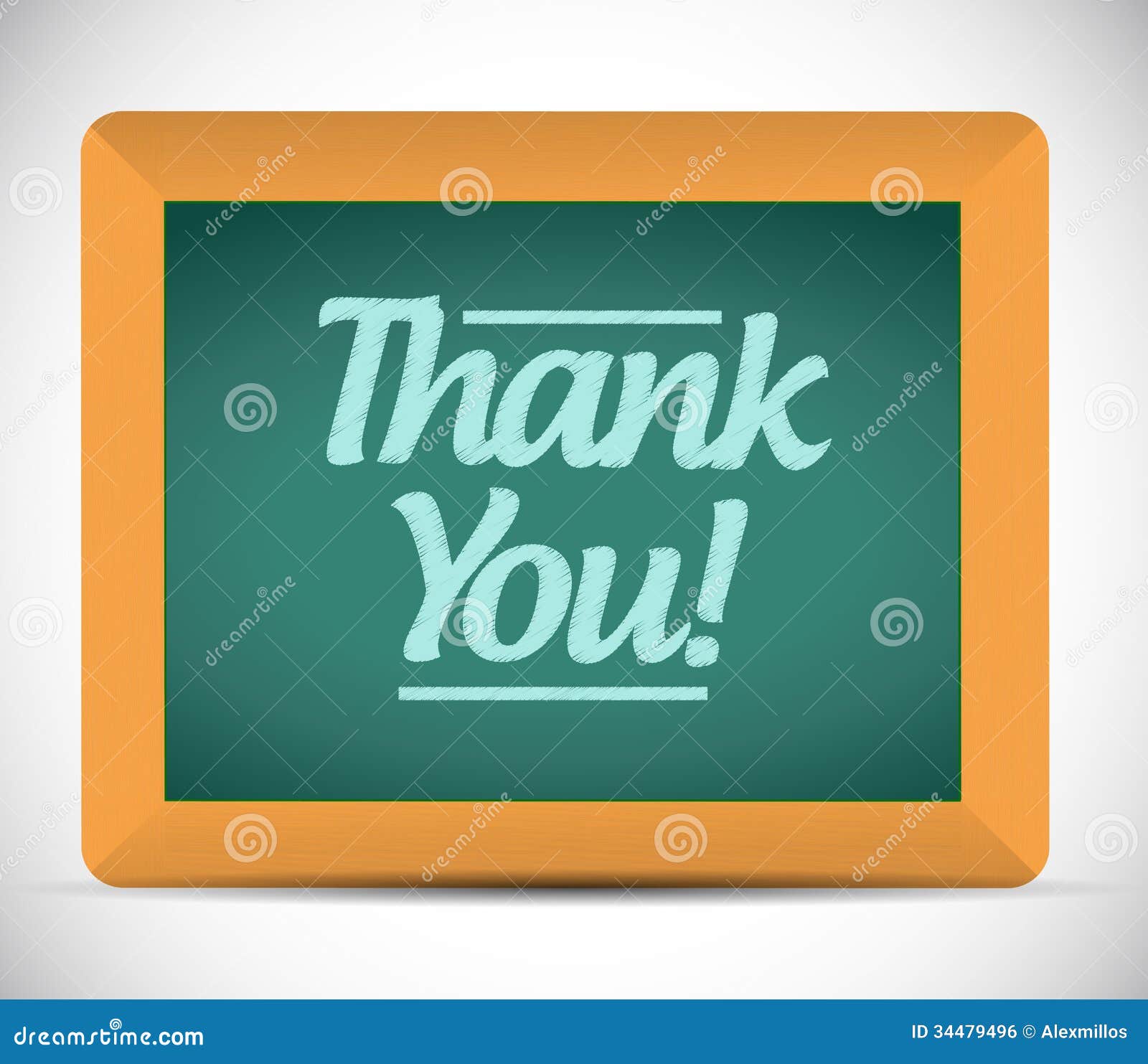 Thank You Message Written on a Chalkboard Stock Illustration ...