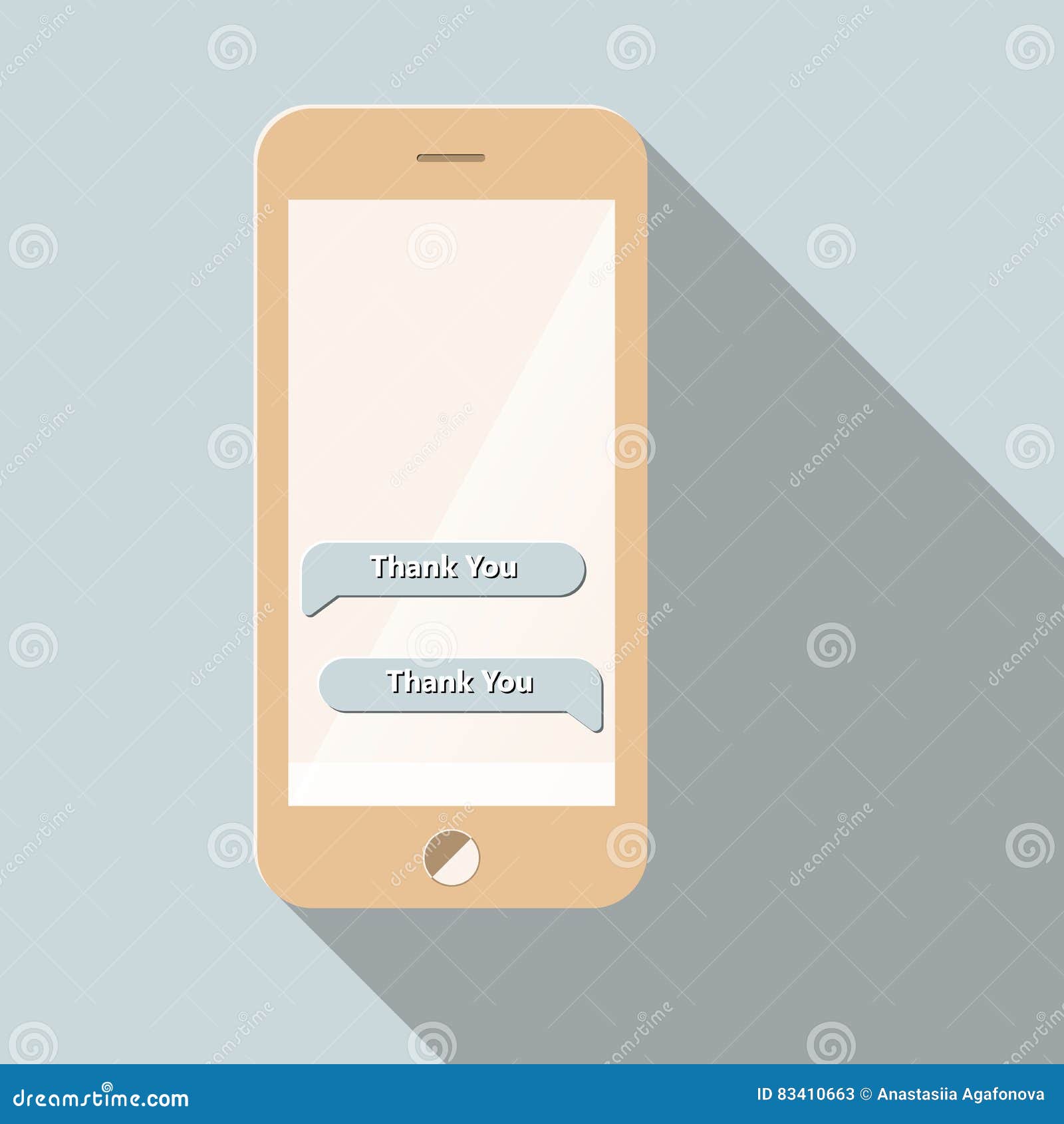 Thank You messages stock vector. Illustration of phone - 83410663