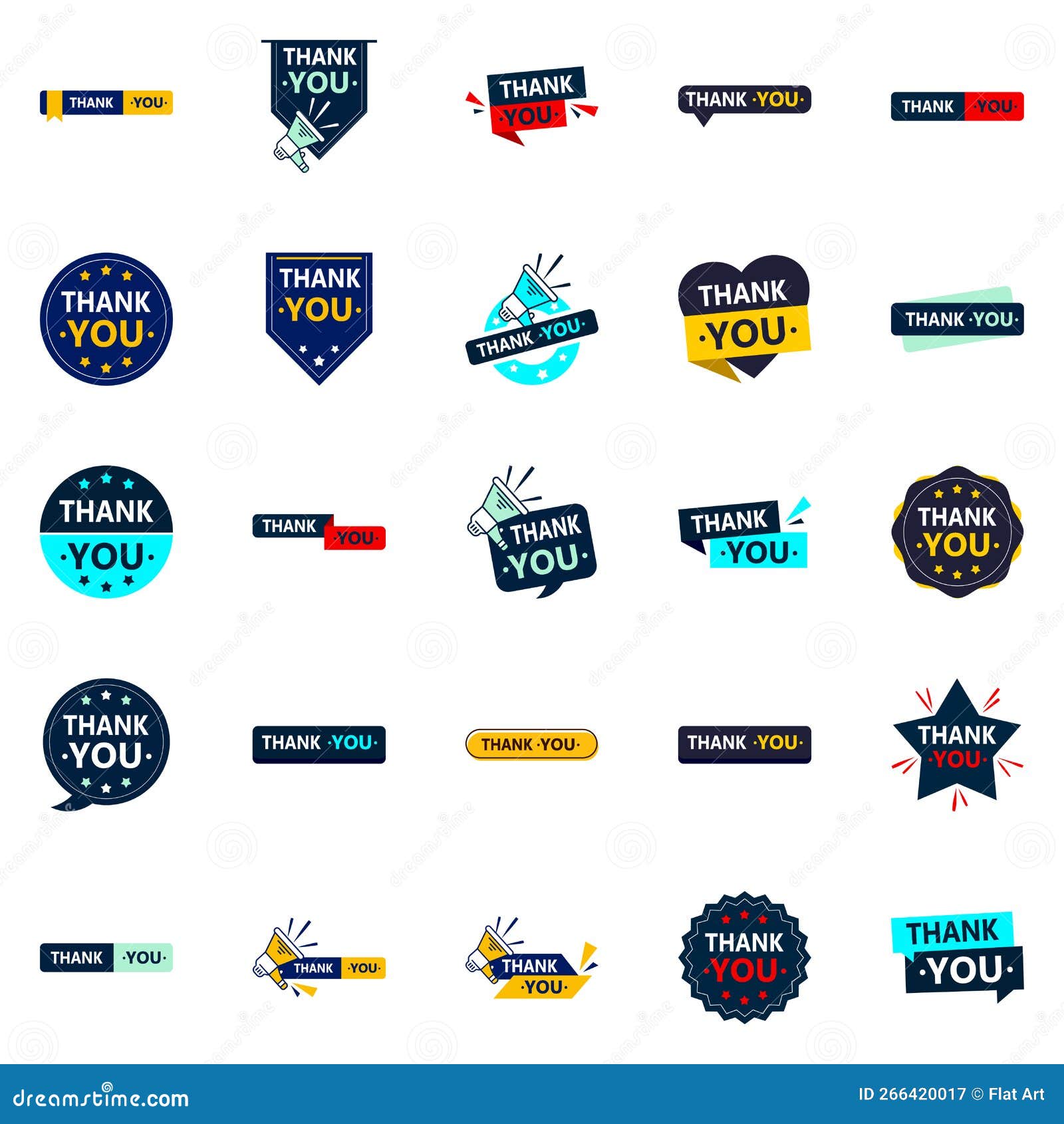 Thank You 25 Modern Vector Designs To Say Thank You Stock Vector ...