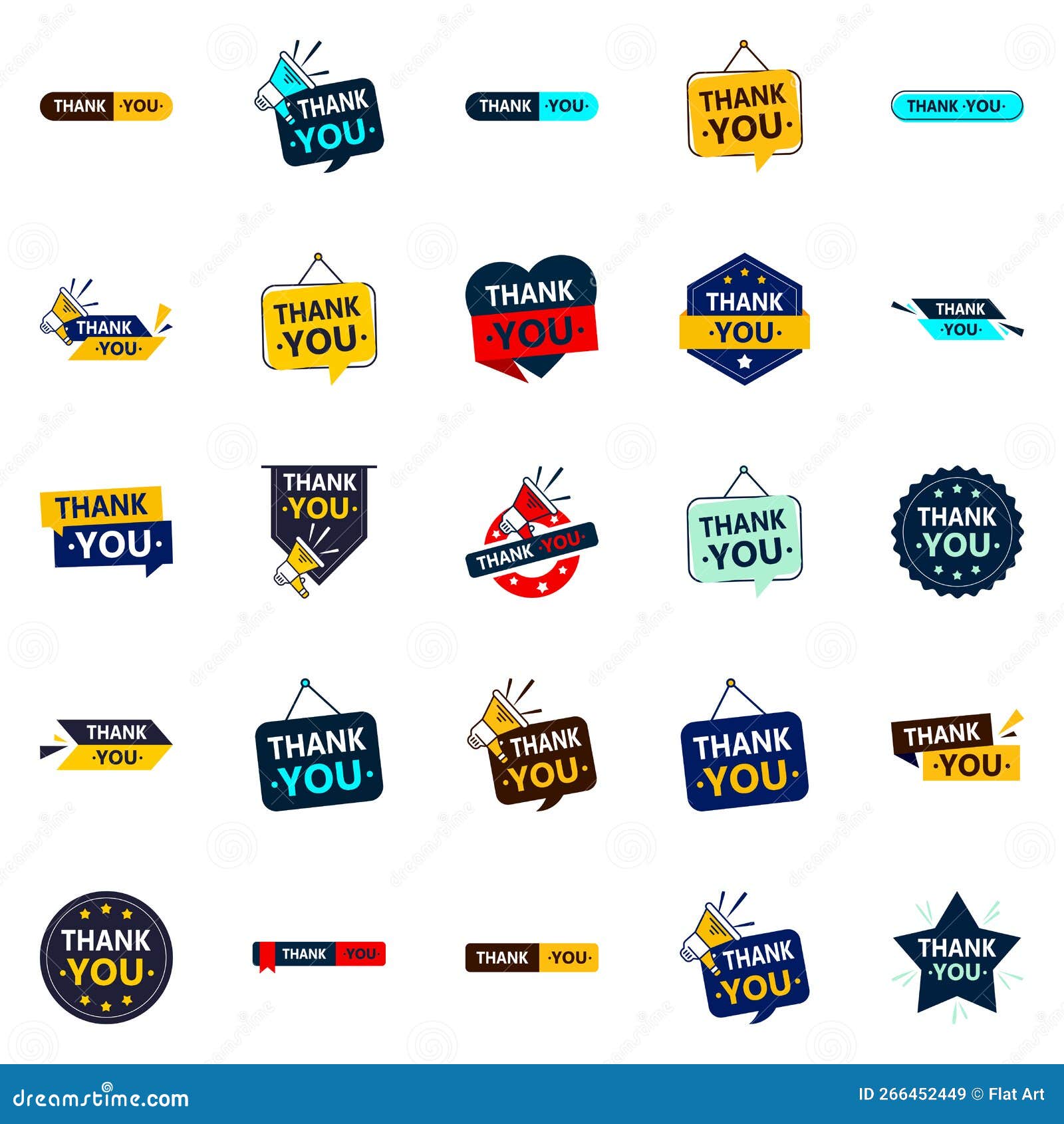 Thank You 25 Modern Vector Designs To Say Thank You Stock Vector ...