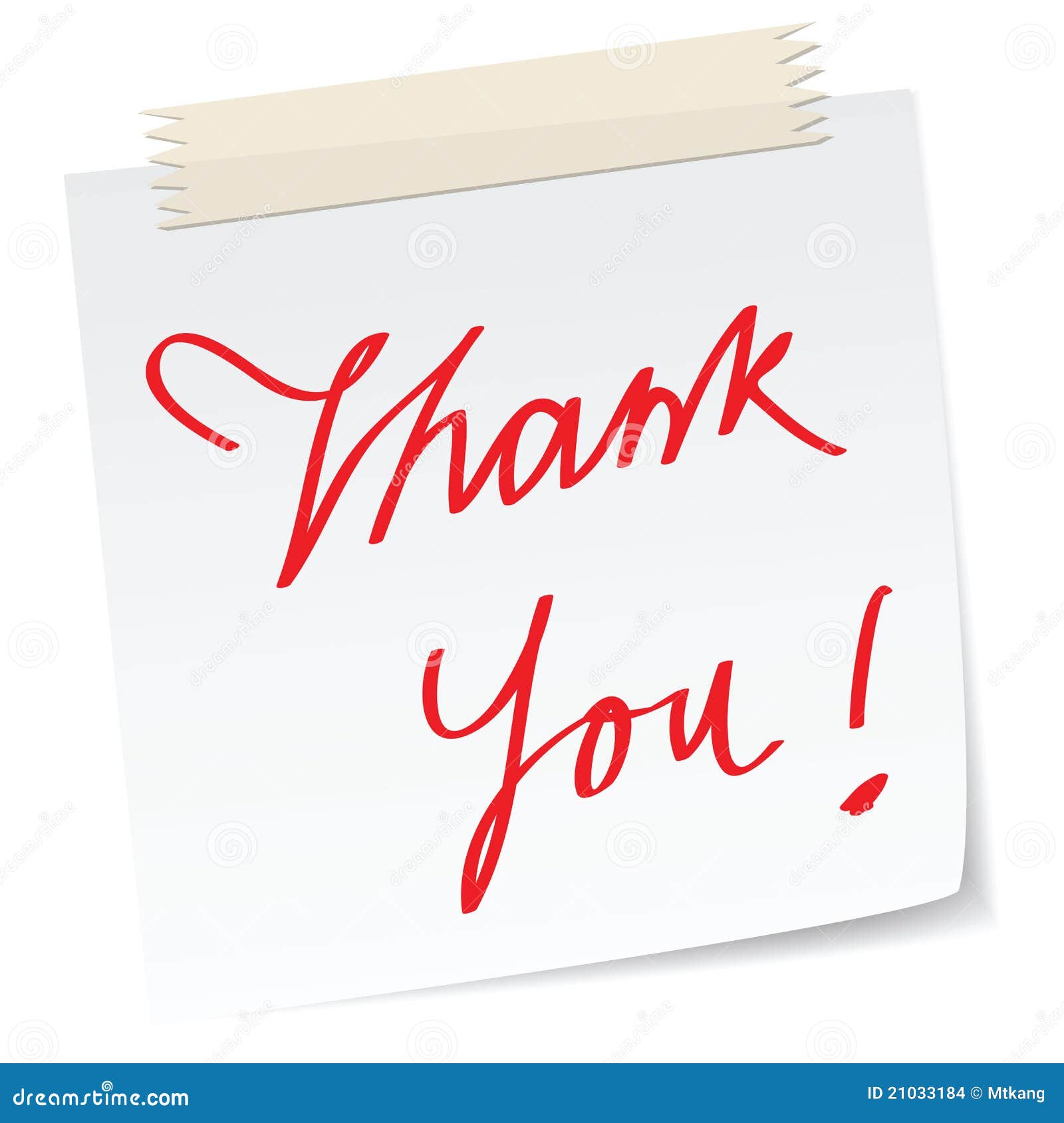 Thank you note stock vector. Illustration of thank, handwriting - 21033184
