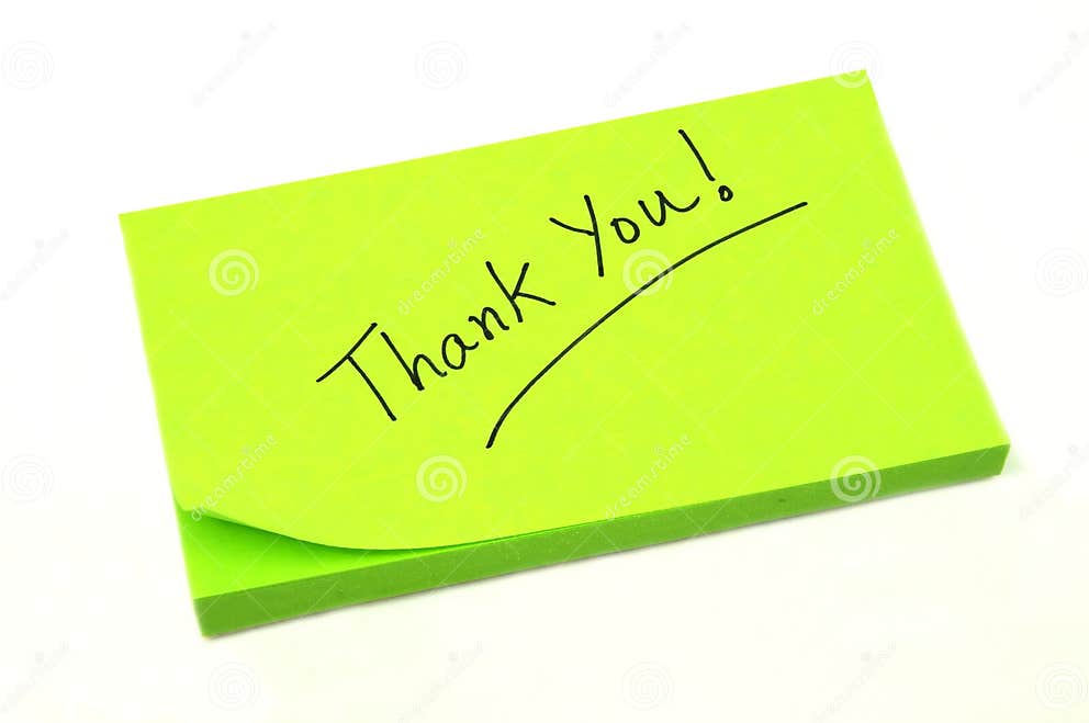 Thank you note stock photo. Image of thanksgiving, isolated - 7391048