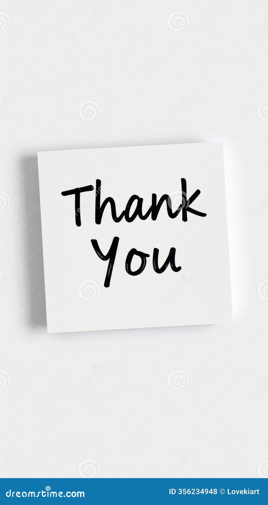 Simple Thank You Note with Handwritten Style on a Plain Background ...