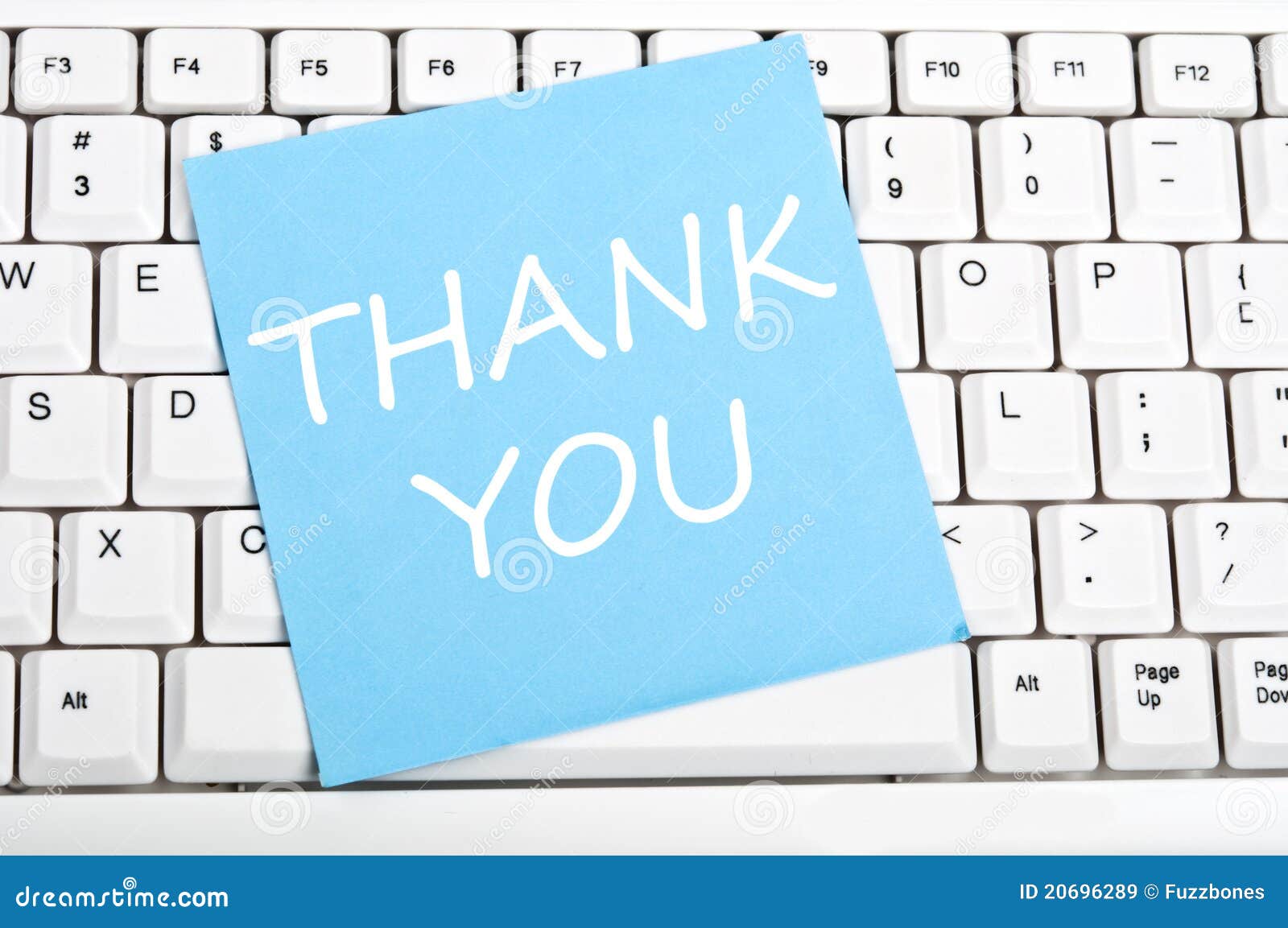 Thank You Note On Keyboard Royalty Free Stock Images - Image: 20696289