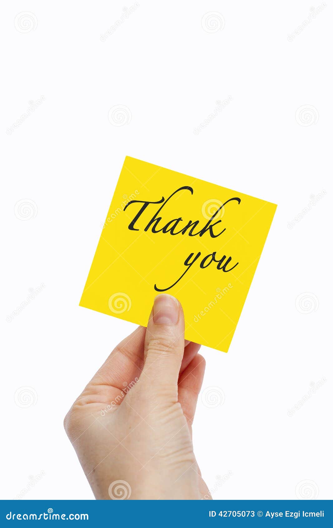 THANK YOU NOTE stock image. Image of greeting, female - 42705073