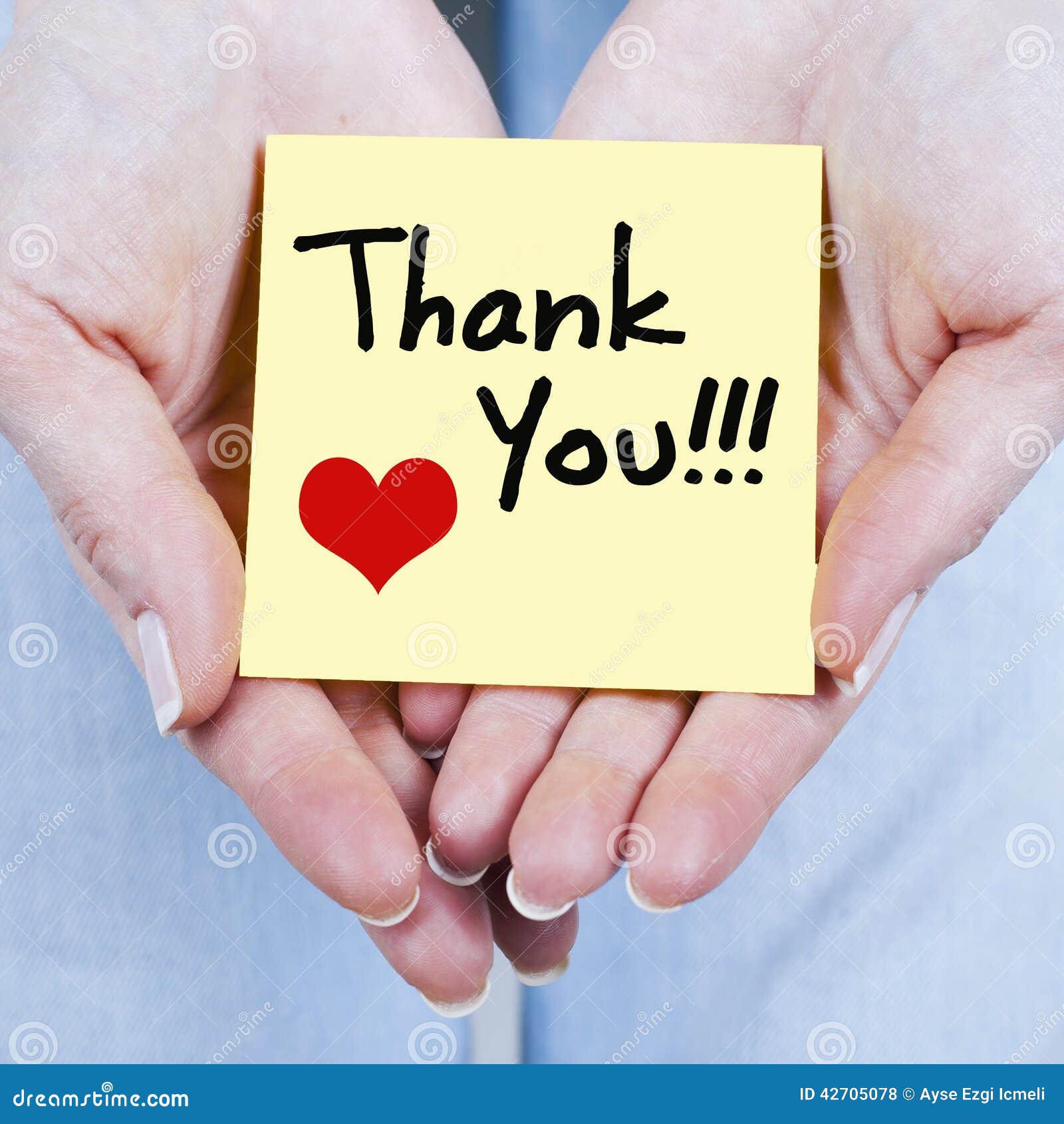 THANK YOU NOTE stock photo. Image of note, female, giving - 42705078