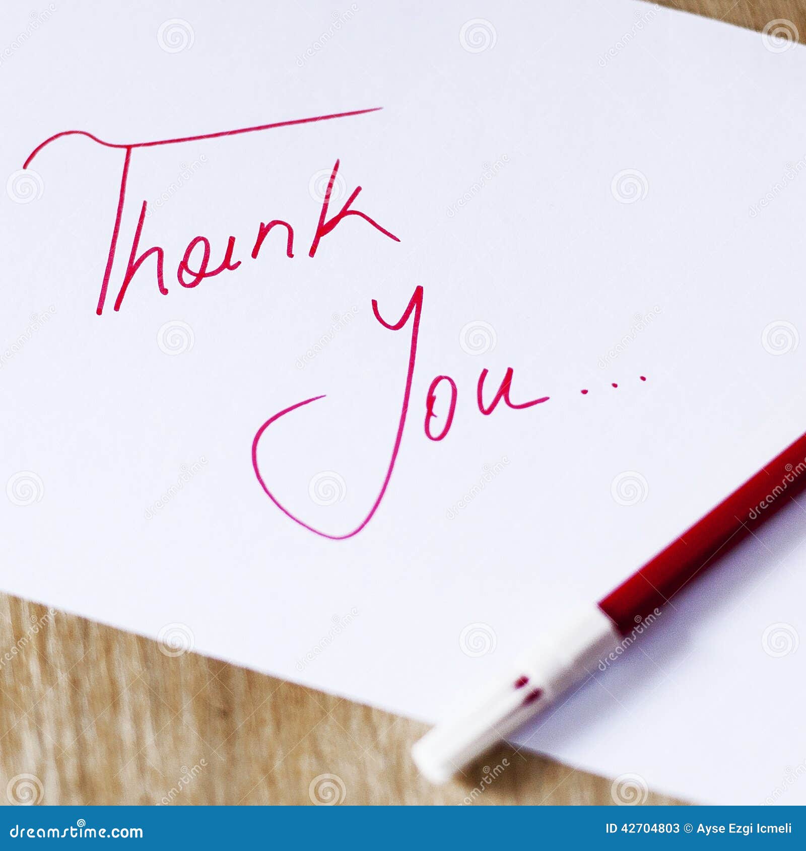 THANK YOU NOTE stock image. Image of lovenote, polite - 42704803