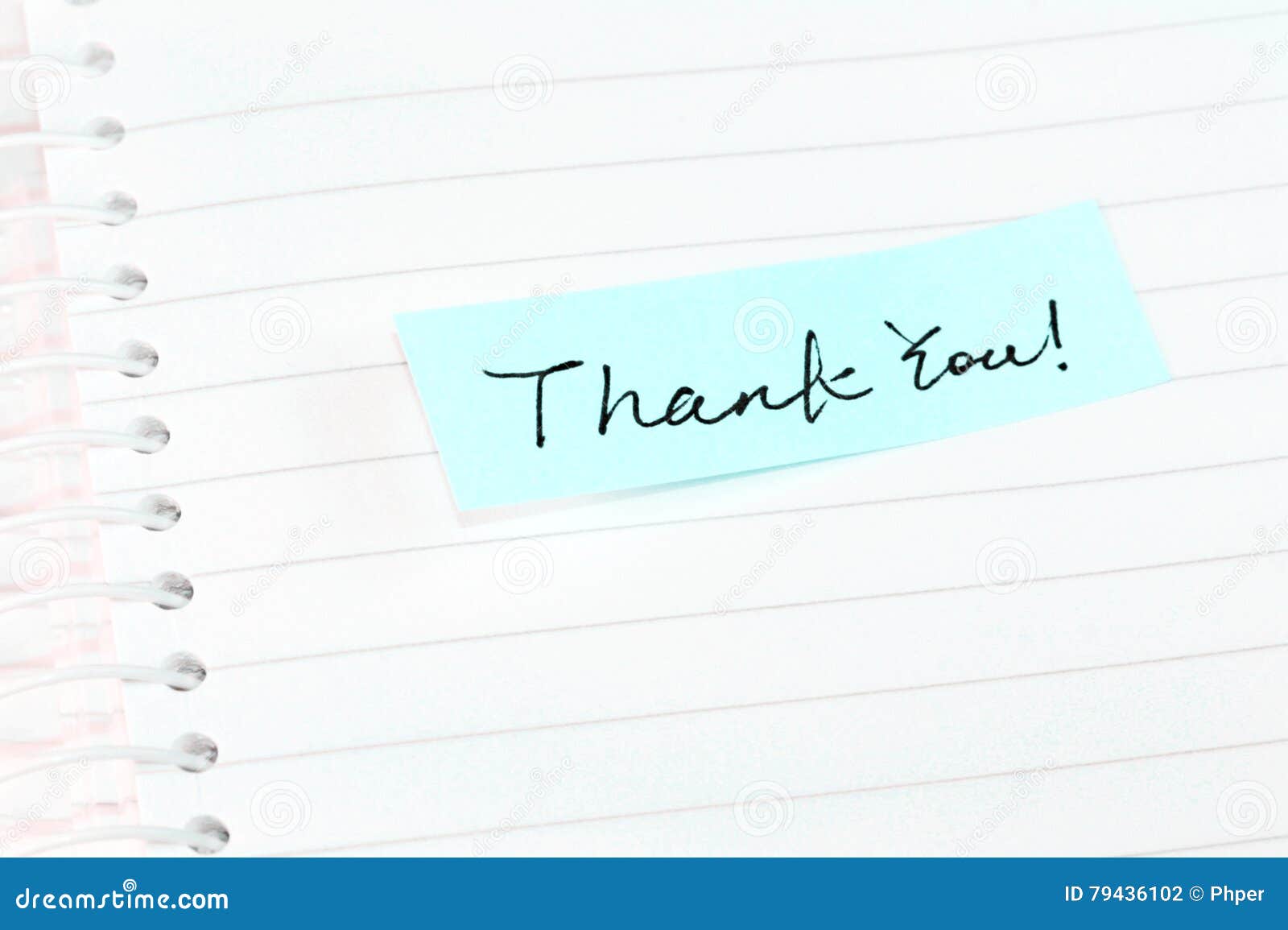 Thank You on Notebook stock photo. Image of texts, thank - 79436102