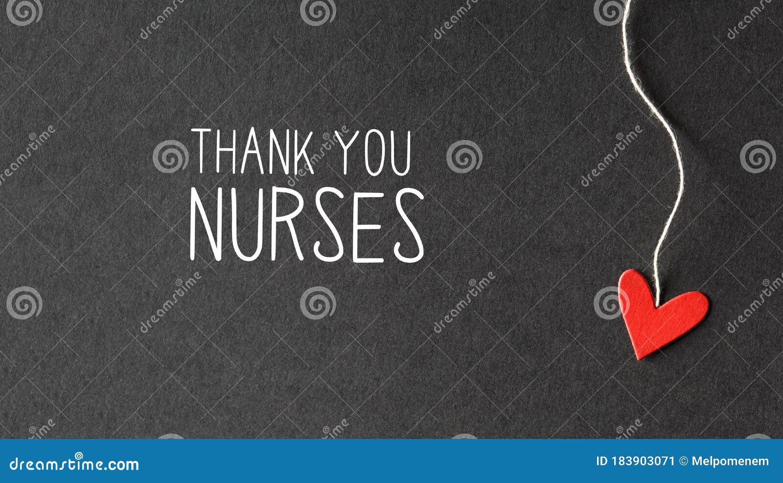 Thank You Nurses Message with Paper Hearts Stock Image - Image of black ...