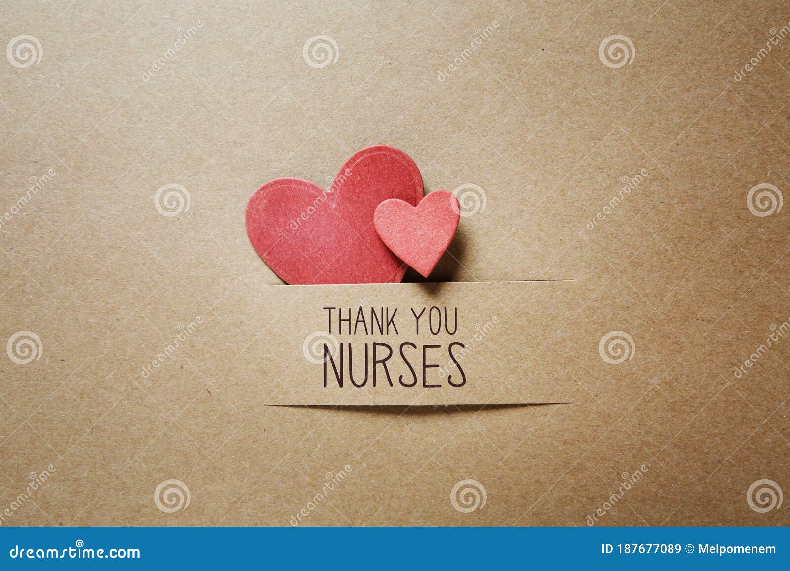 Thank You Nurses Message with Small Hearts Stock Image - Image of ...