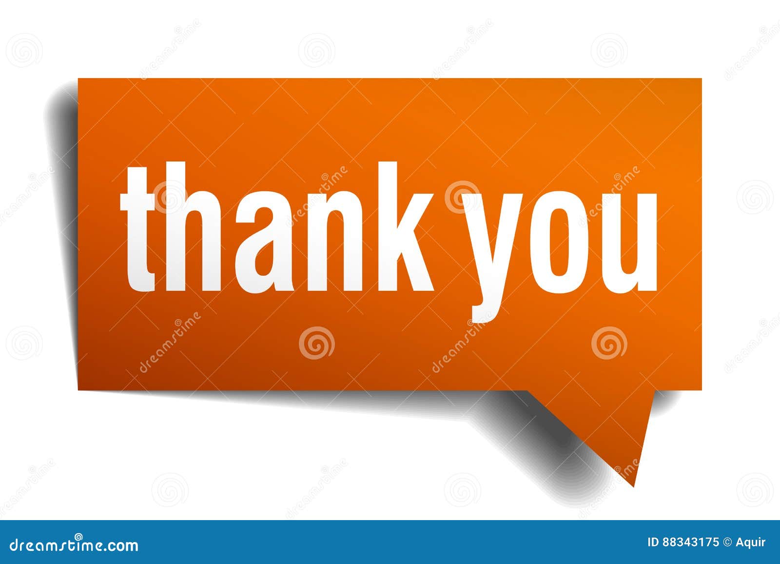 Thank You Orange Speech Bubble Stock Vector - Illustration of button ...