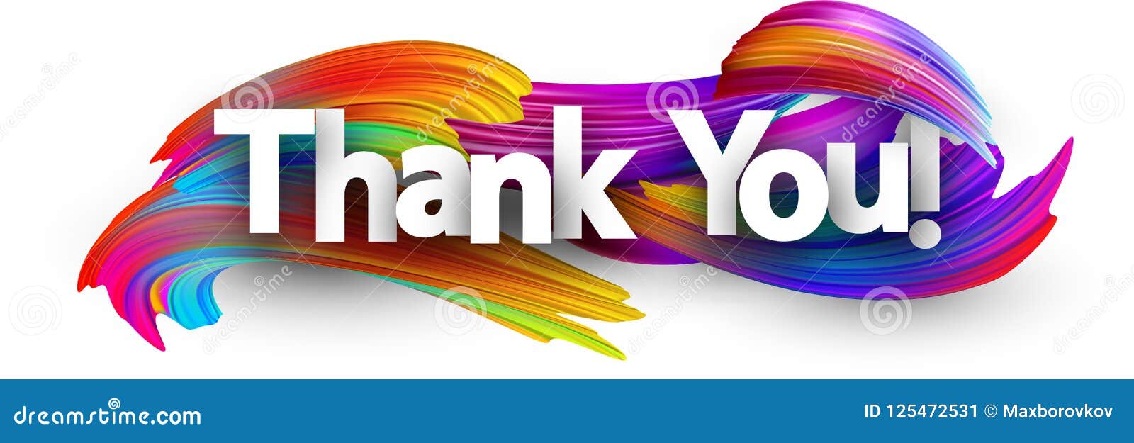 Thank You Paper Poster with Colorful Brush Strokes. Stock Vector ... Thank You Paper Poster with Colorful Brush Strokes. Stock Vector ...