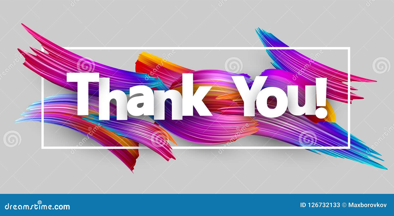 Thank You Paper Poster with Colorful Brush Strokes. Stock Vector ... Thank You Paper Poster with Colorful Brush Strokes. Stock Vector ...