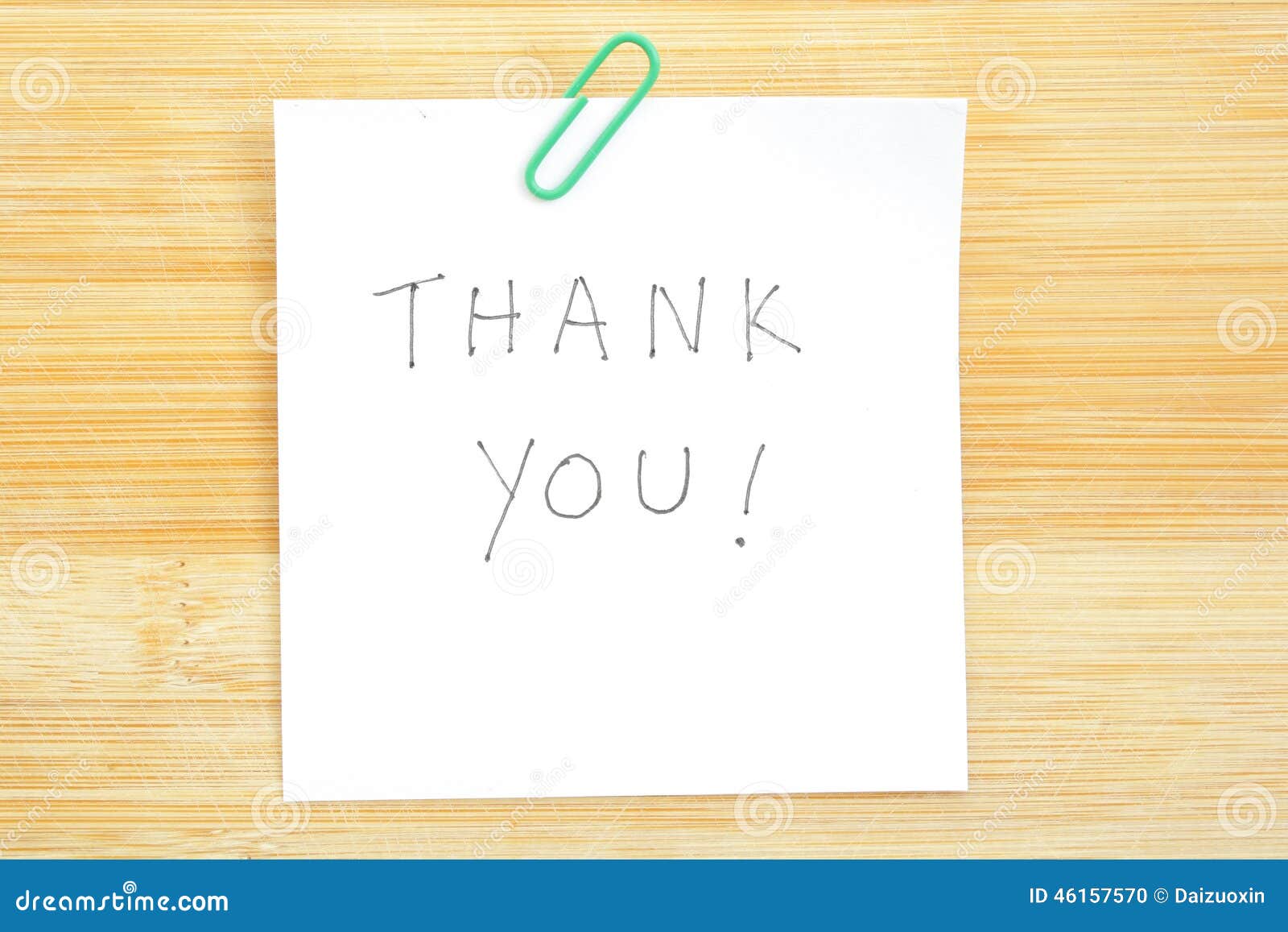 Thank You Post-it Note stock photo. Image of concepts - 46157570