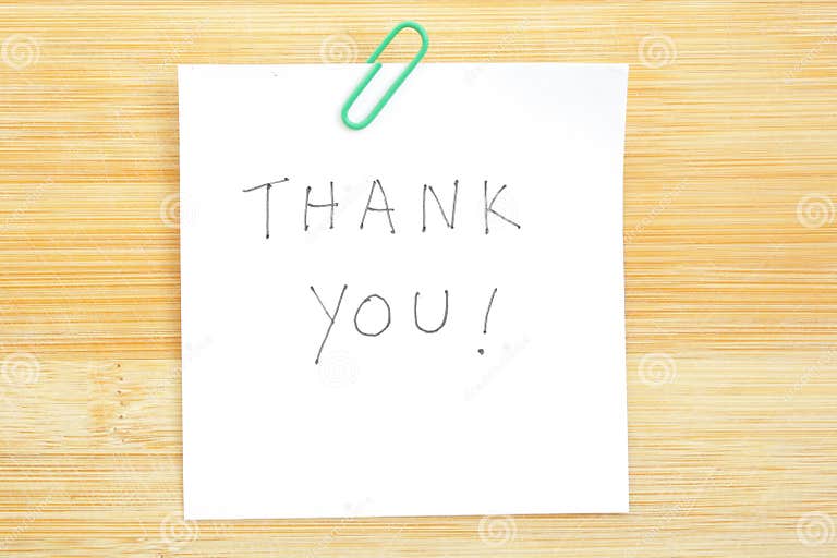 Thank You Post-it Note stock photo. Image of concepts - 46157570