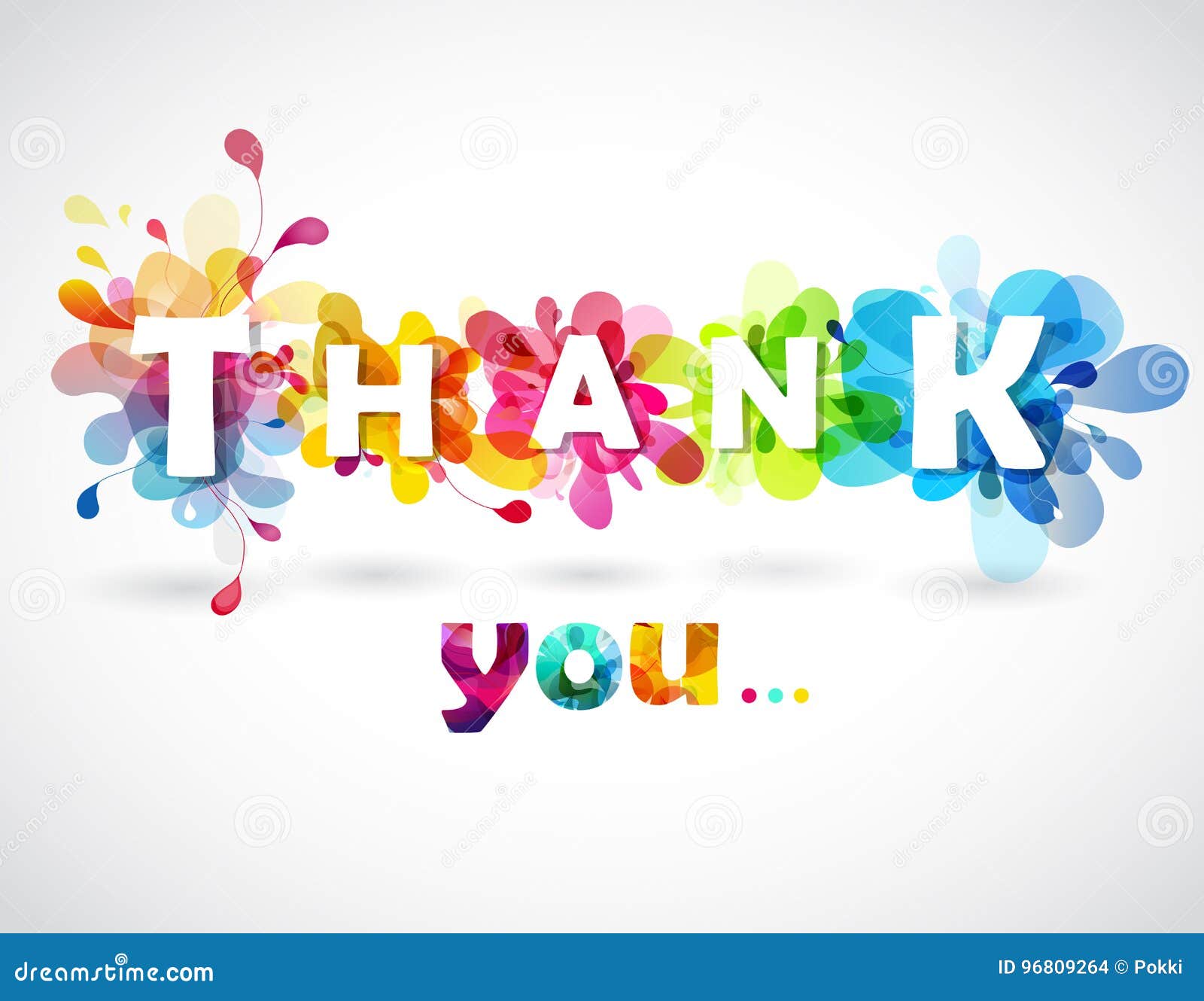 Thank You - Colorful Vector Illustration - Isolated On Transparent ...