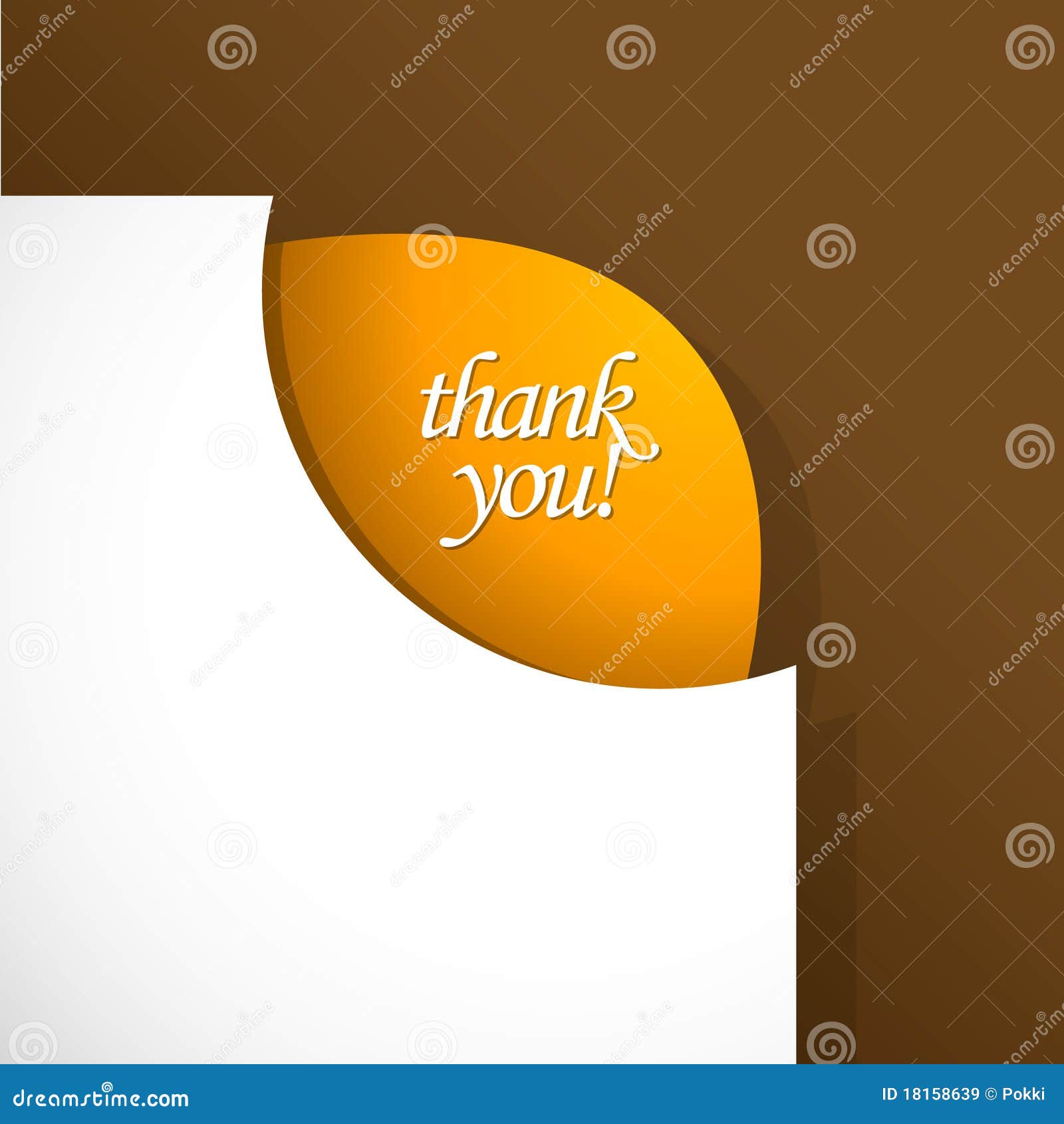 Thank You Sign in the Corner. Stock Vector - Illustration of design ...