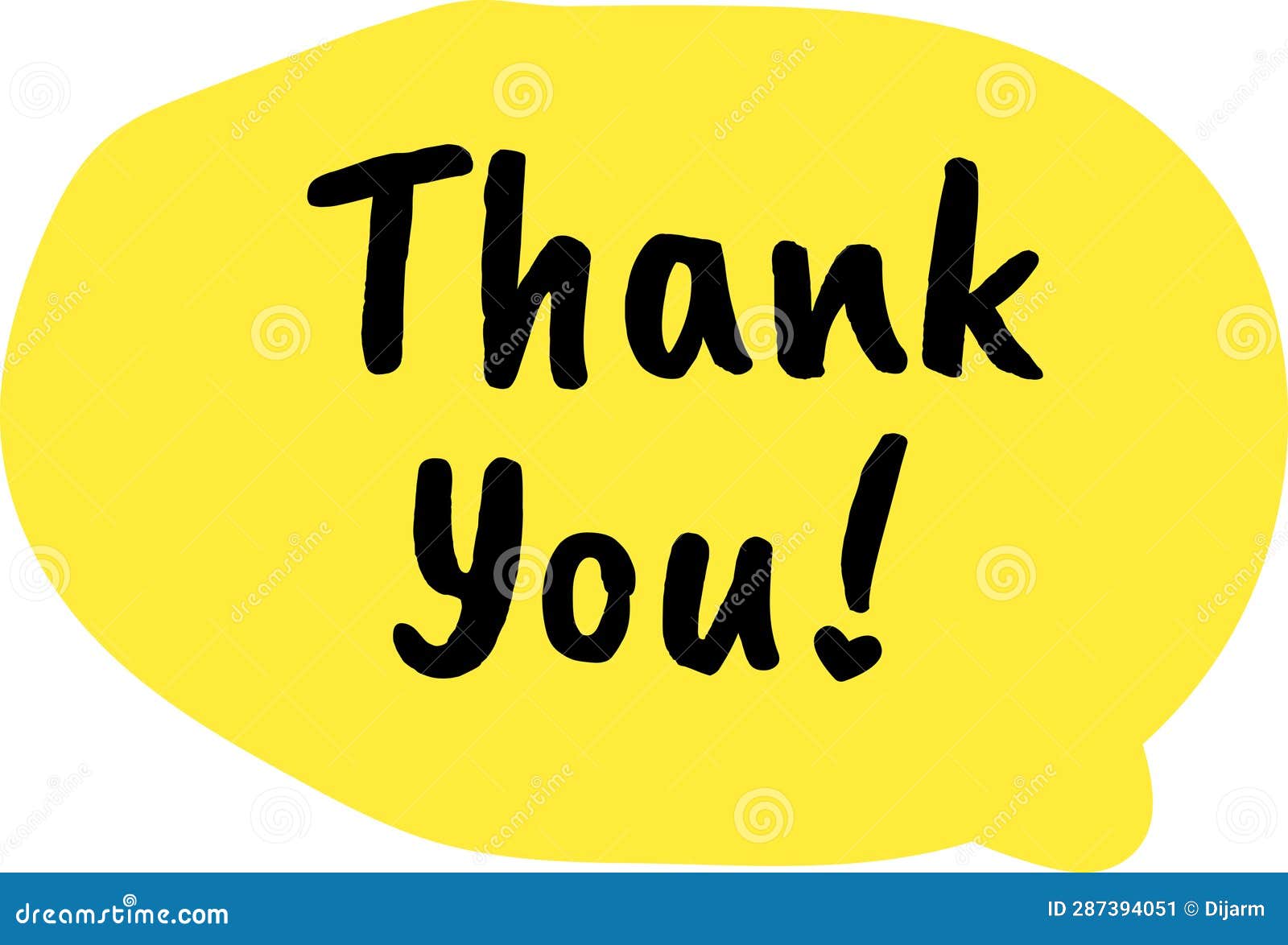 Thank You Speech Bubble Banner Stock Illustration - Illustration of ...