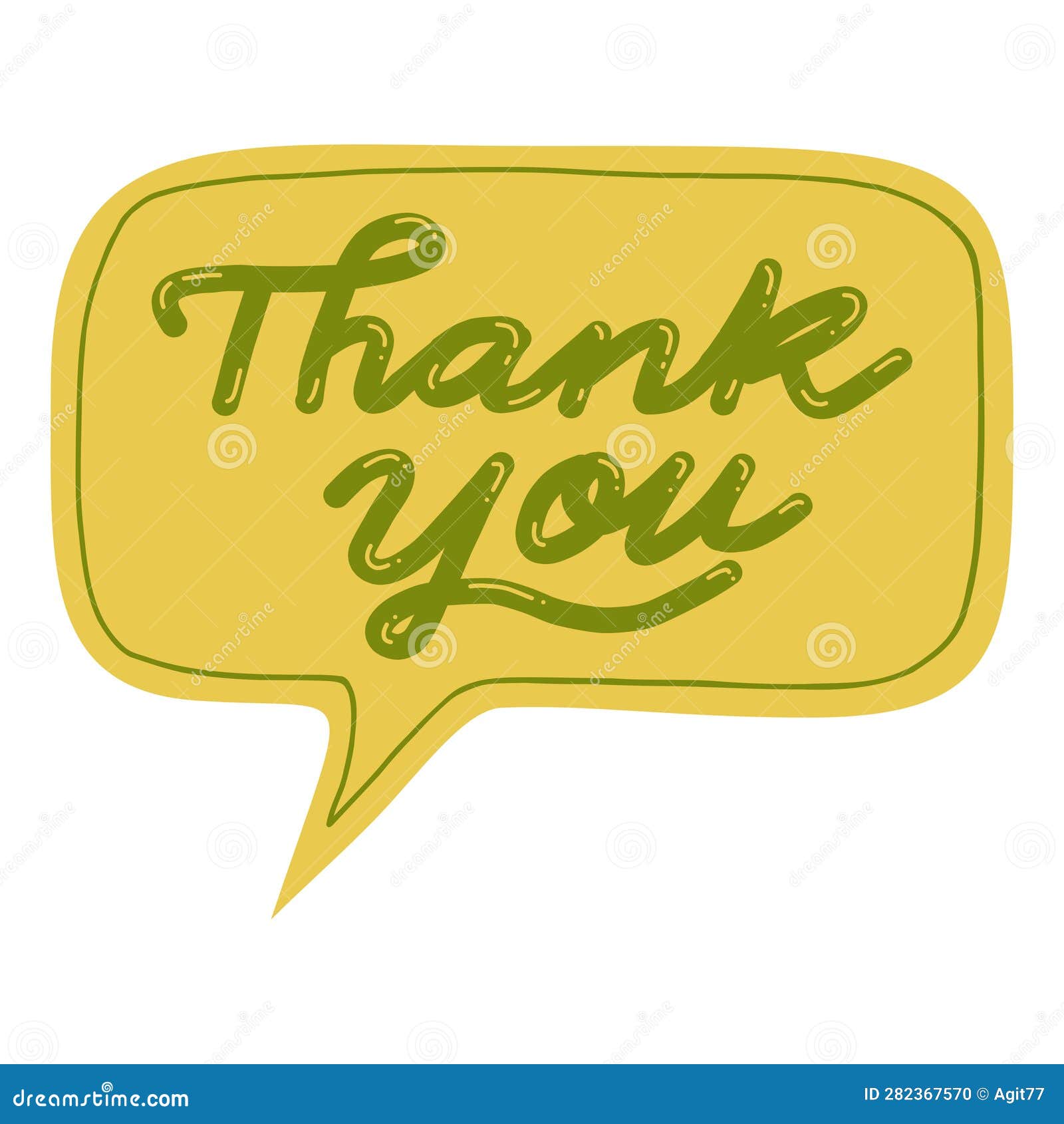 Thank You Speech Bubble Cloud Chat Lettering Vector Stock Vector ...