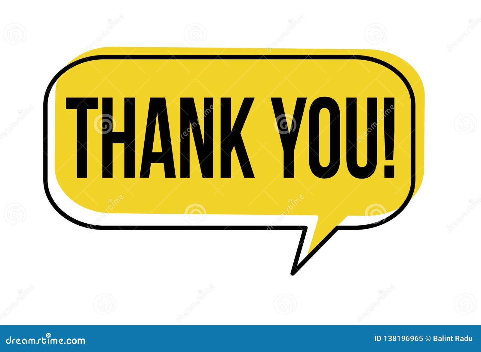 Thank you speech bubble stock vector. Illustration of graphic - 138196965