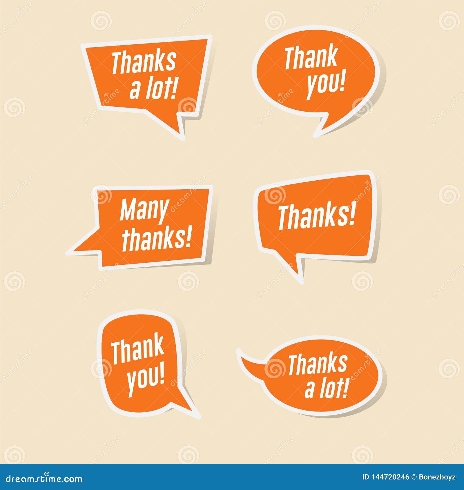 Thank You Speech Bubbles stock illustration. Illustration of deal ...