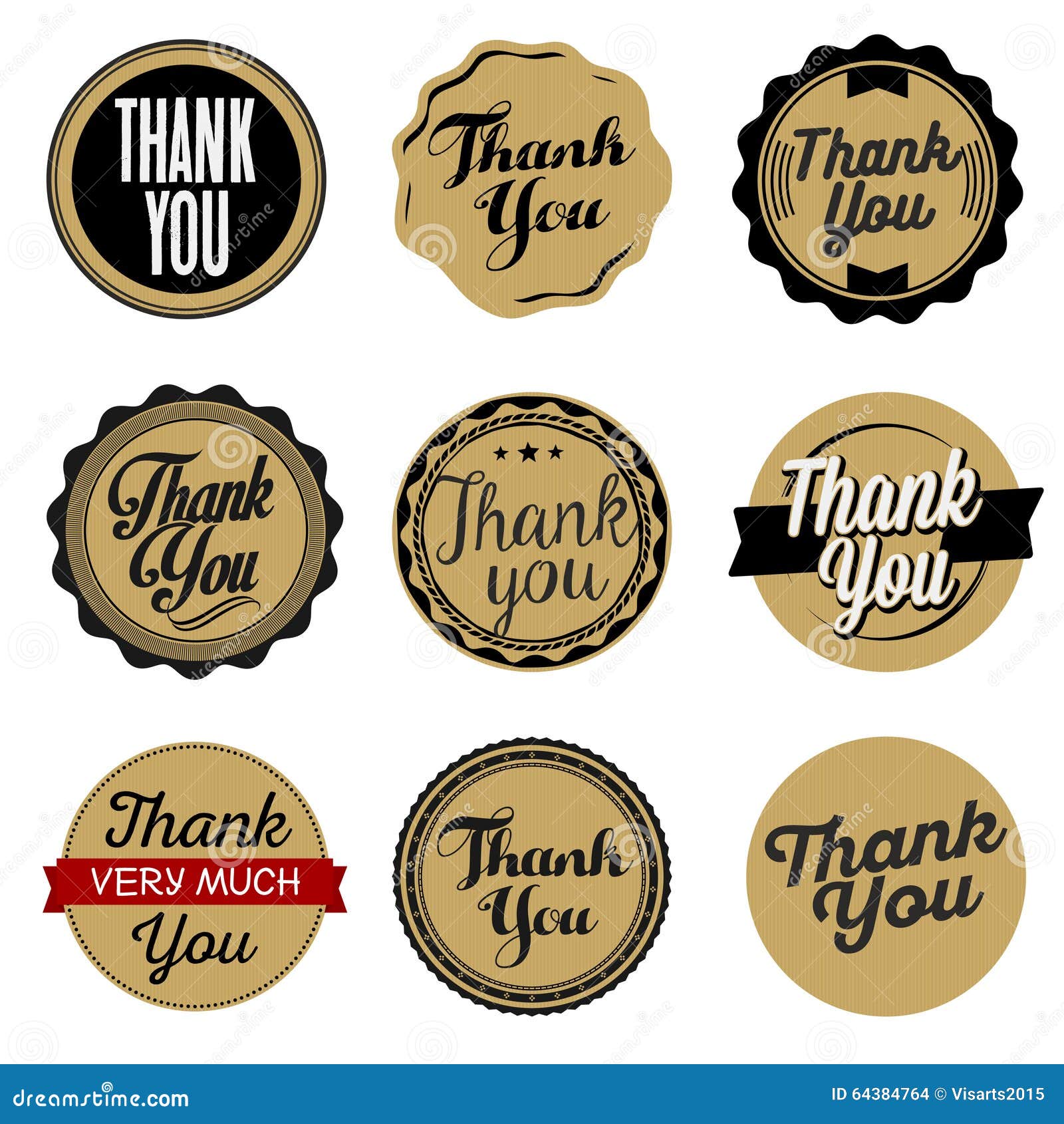 Thank You Sticker Cartoon Vector | CartoonDealer.com #14395465