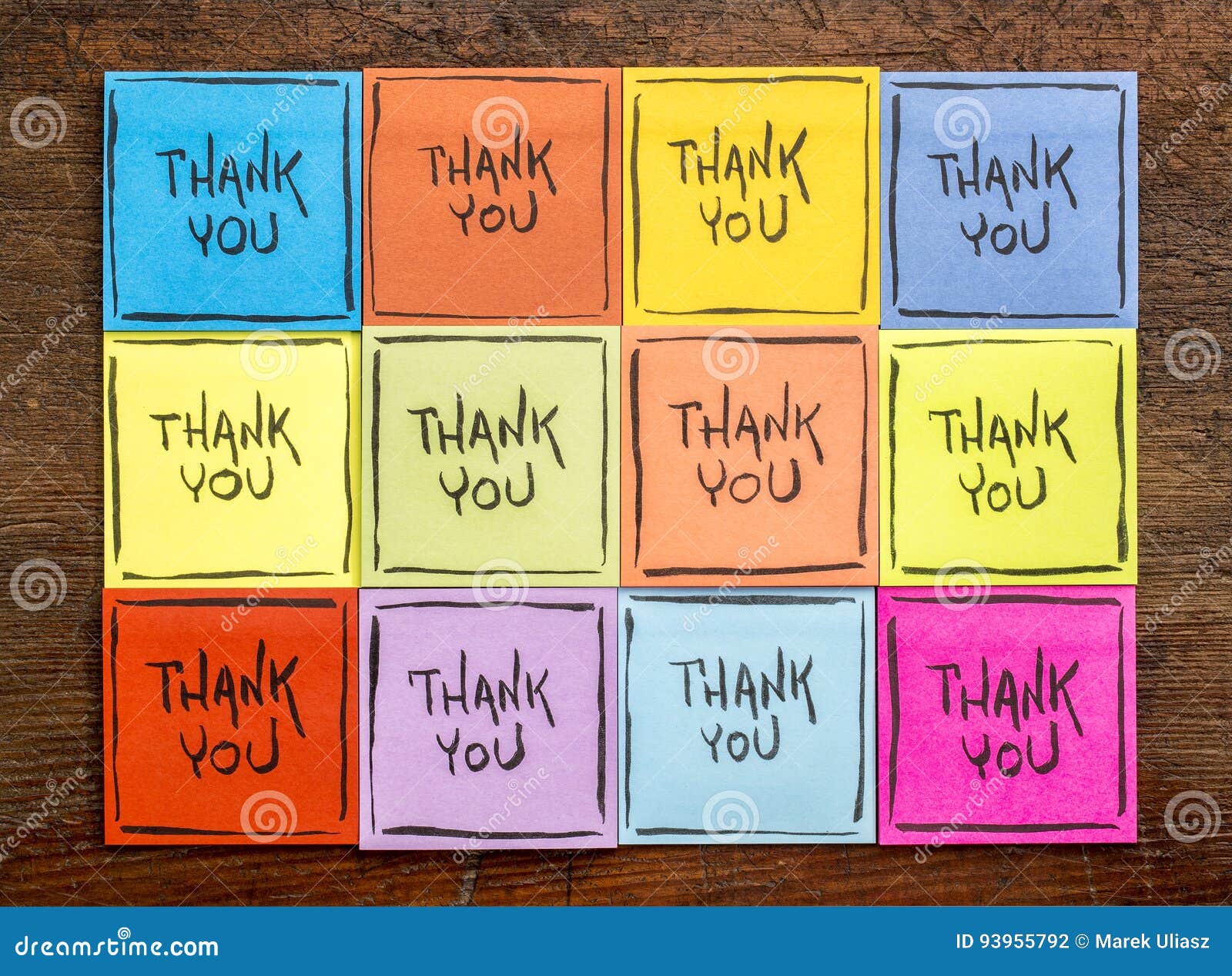 Thank You Sticky Note Abstract Stock Photo - Image of rustic, banner ...