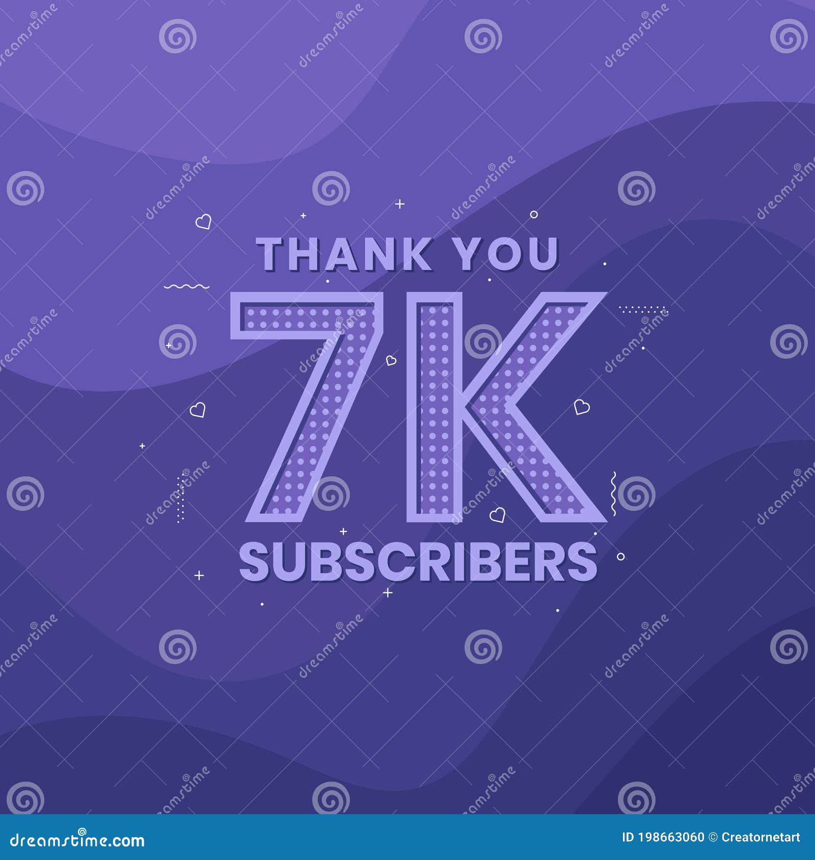 Thank You 7000 Subscribers, 7k Subscribers Celebration Stock Vector ...