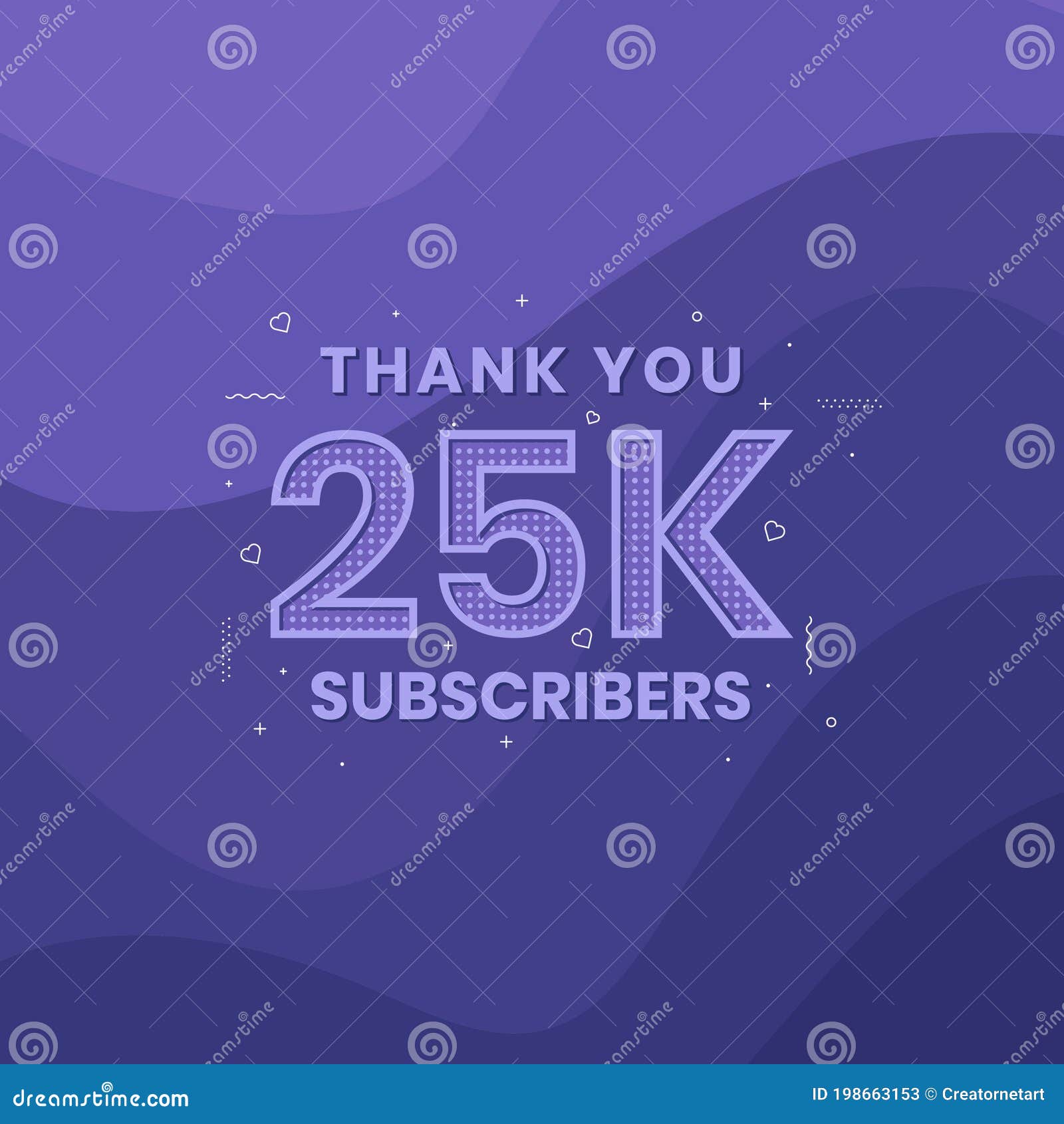 Thank You 25000 Subscribers 25k Subscribers Celebration Stock Vector ...