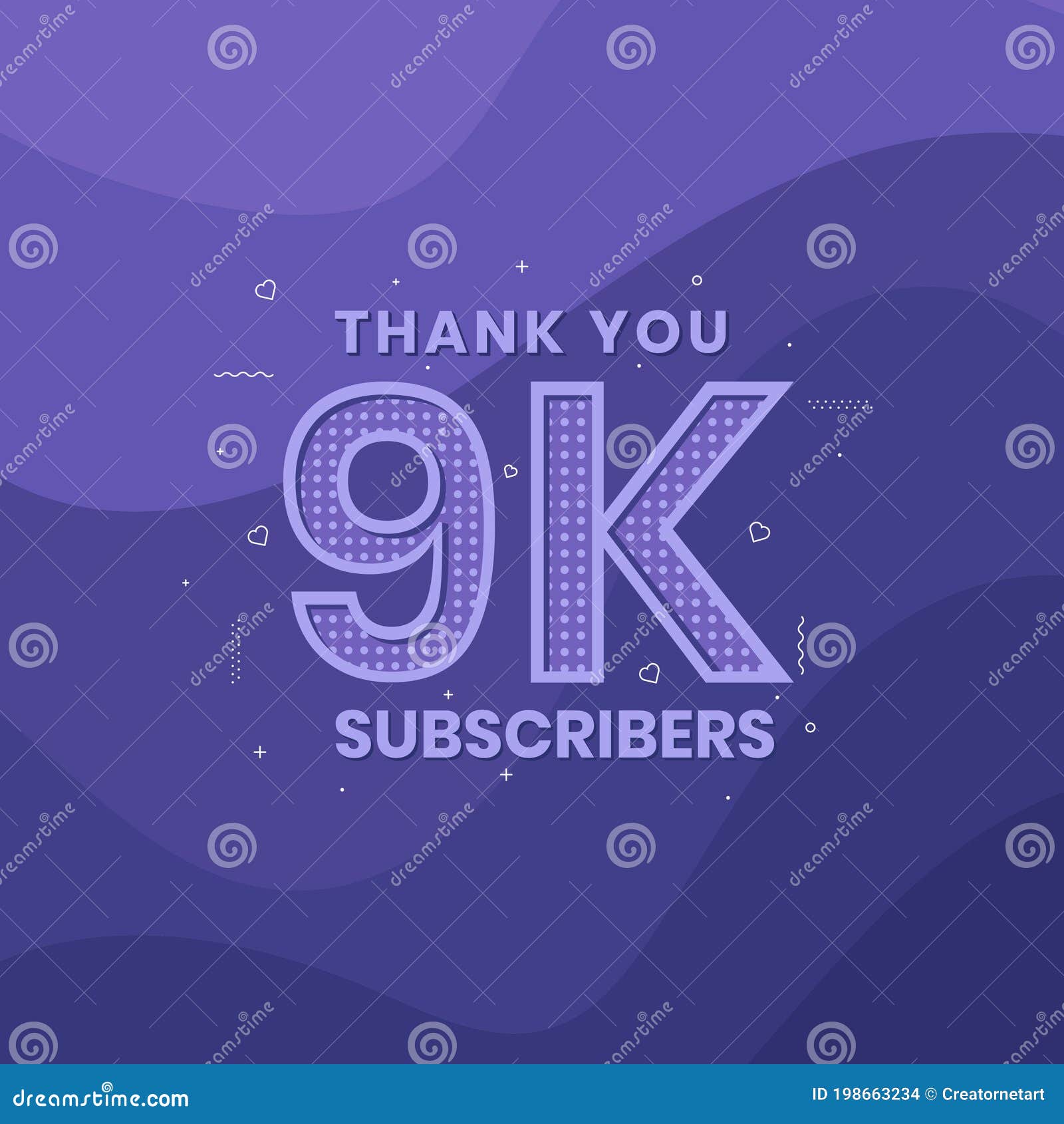 Thank You 9000 Subscribers 9k Subscribers Celebration Stock Vector ...
