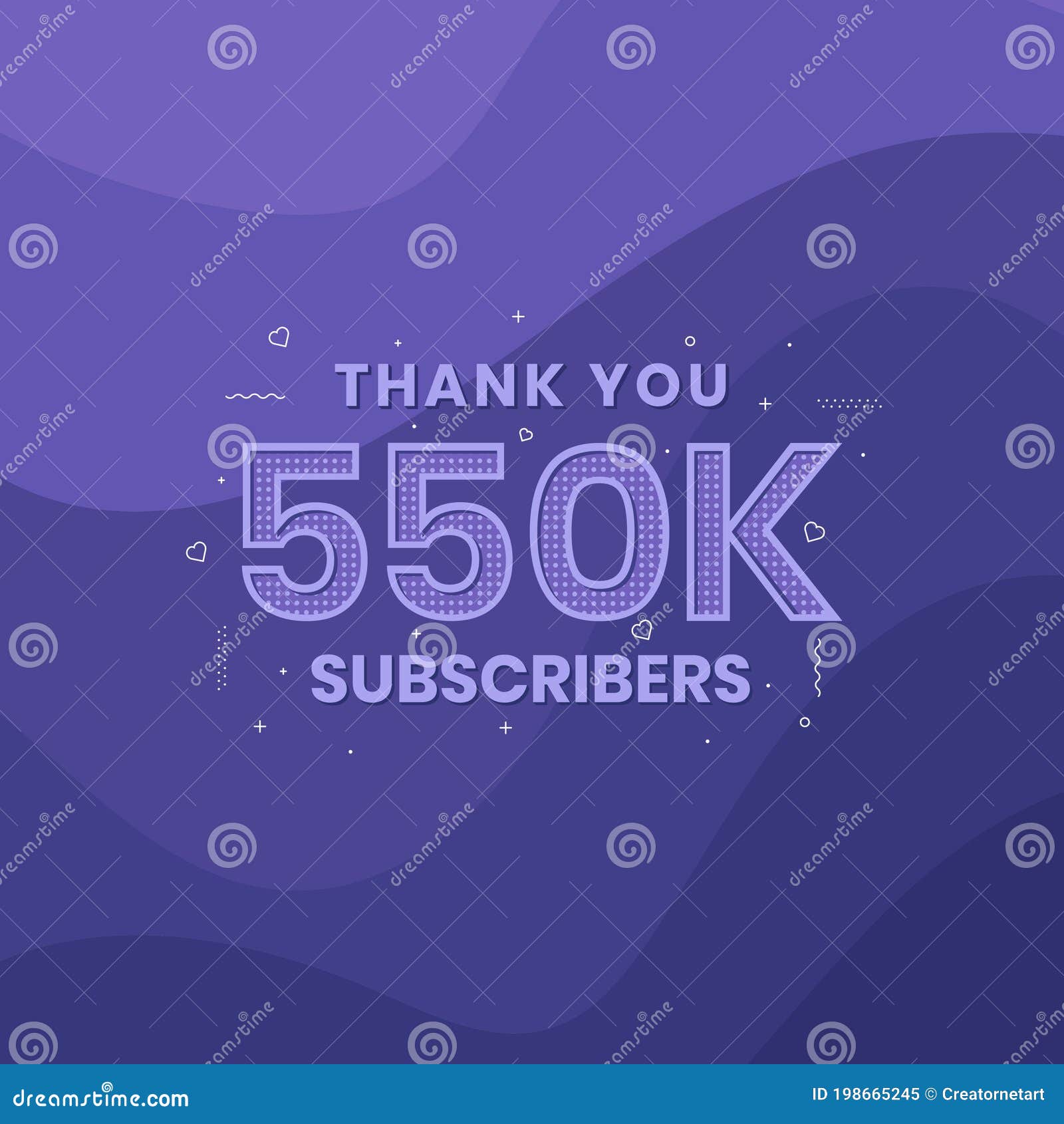 Thank You 550,000 Subscribers 550k Subscribers Celebration Stock Vector ...