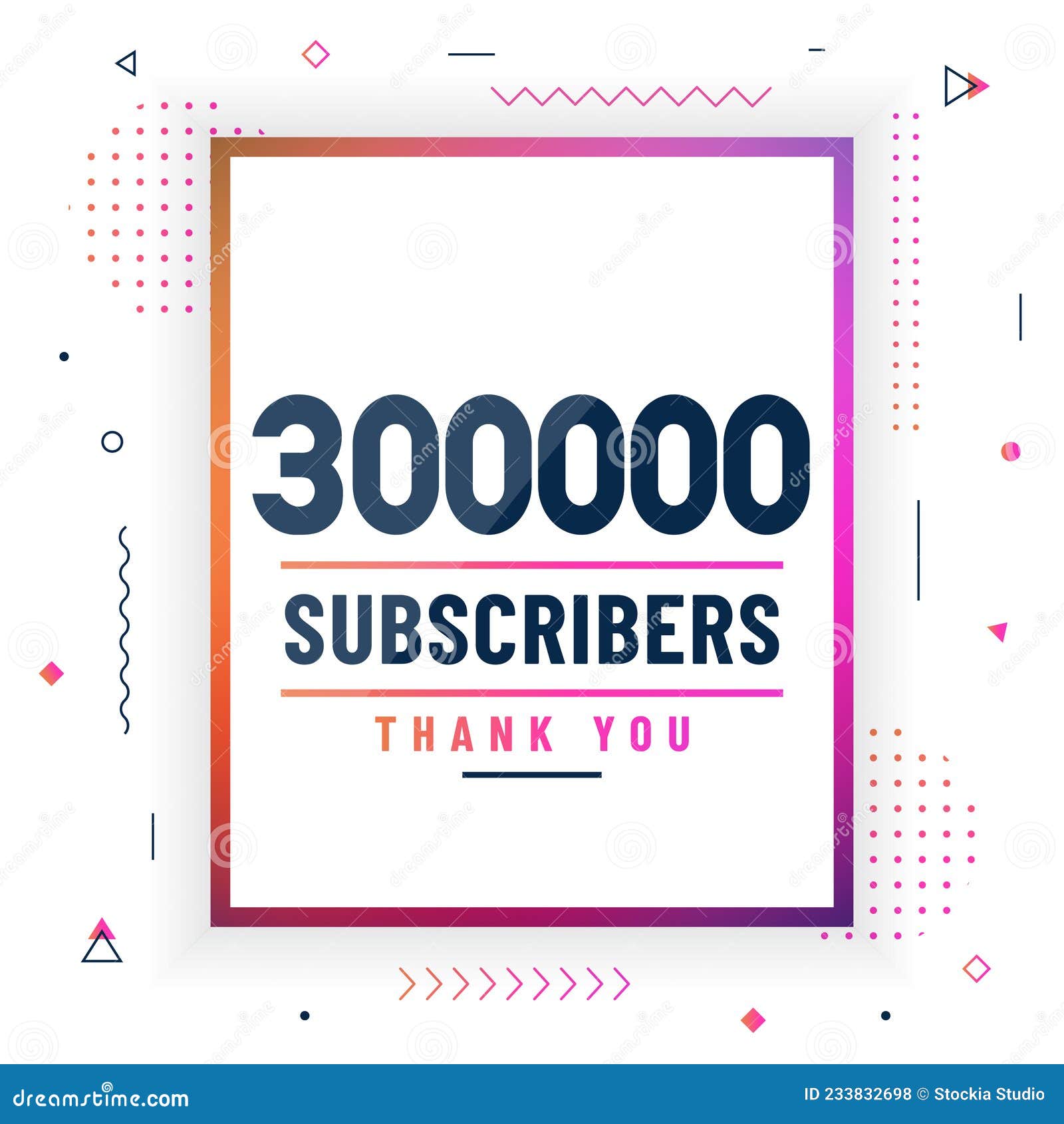 Thank You 300000 Subscribers, 300K Subscribers Celebration Modern ...