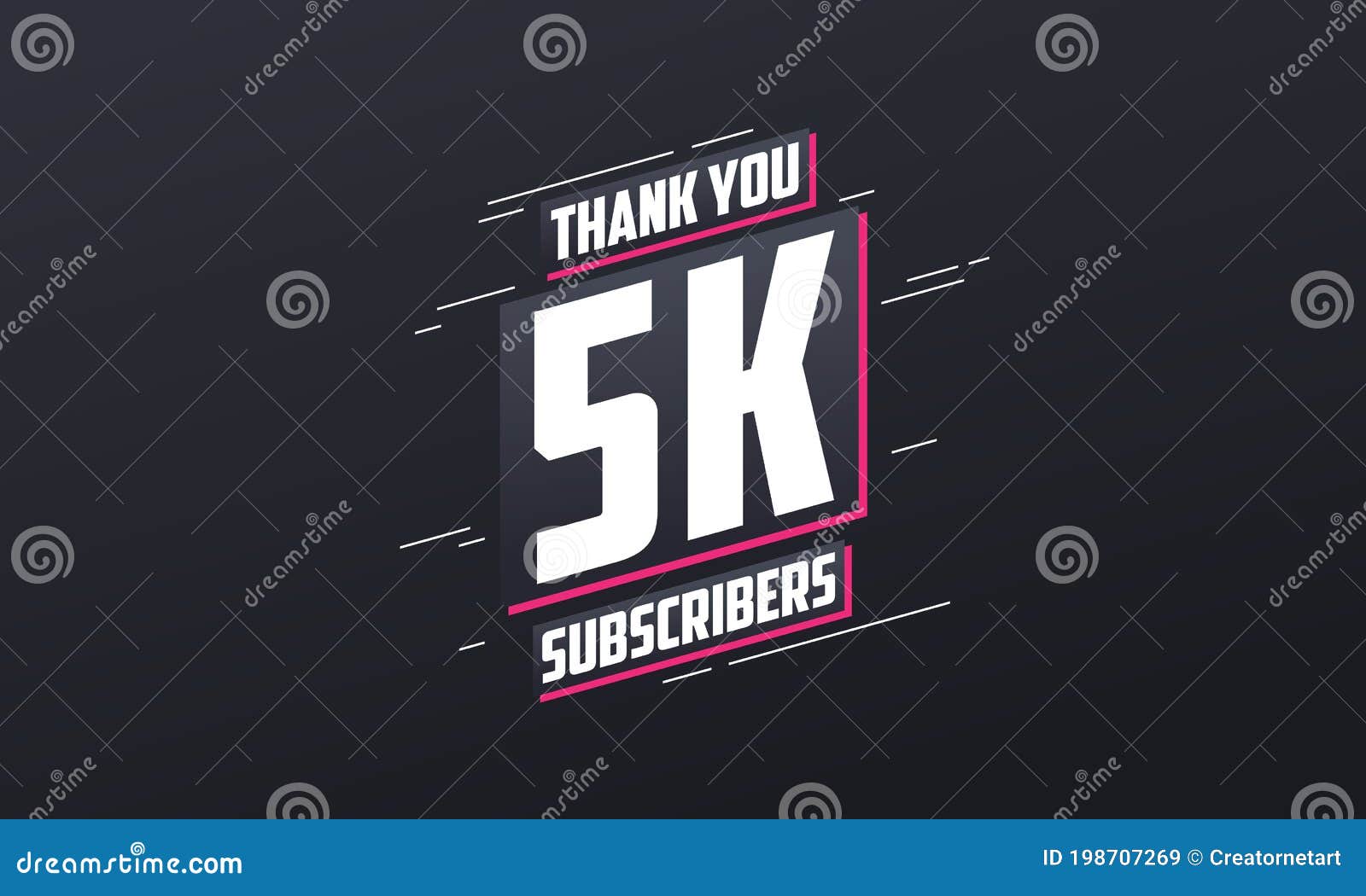 Thank You 5000 Subscribers 5k Subscribers Celebration Stock Vector ...