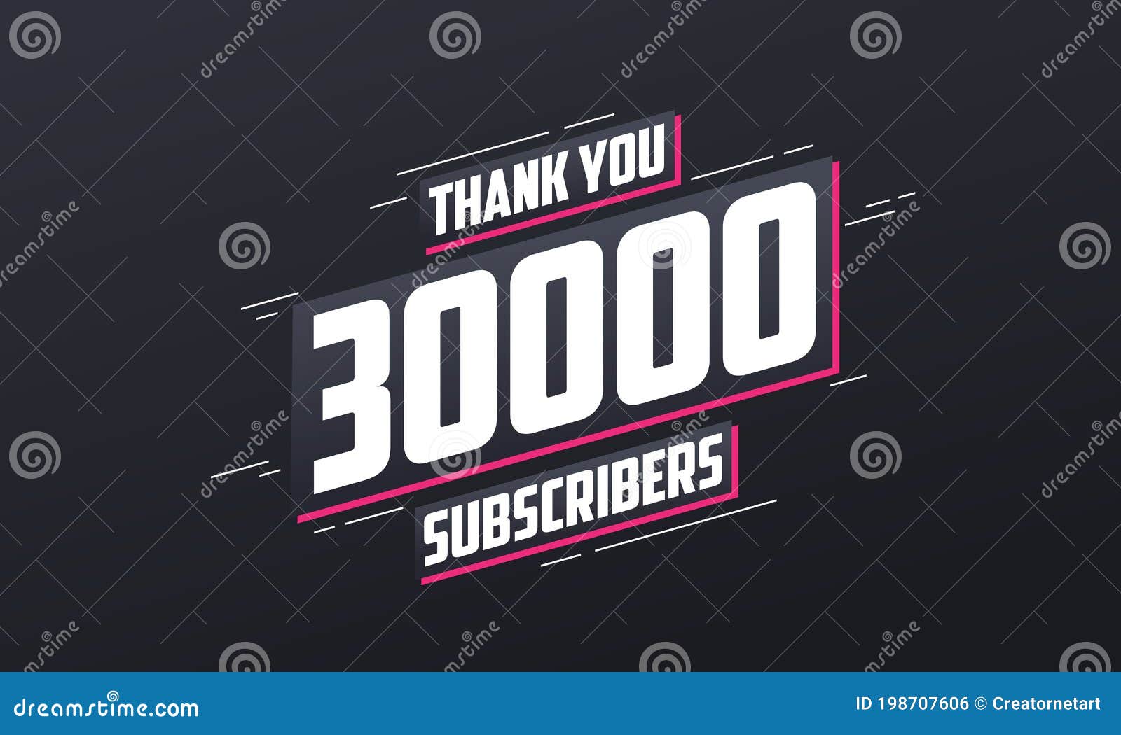 Thank You 30000 Subscribers 30k Subscribers Celebration Stock Vector ...