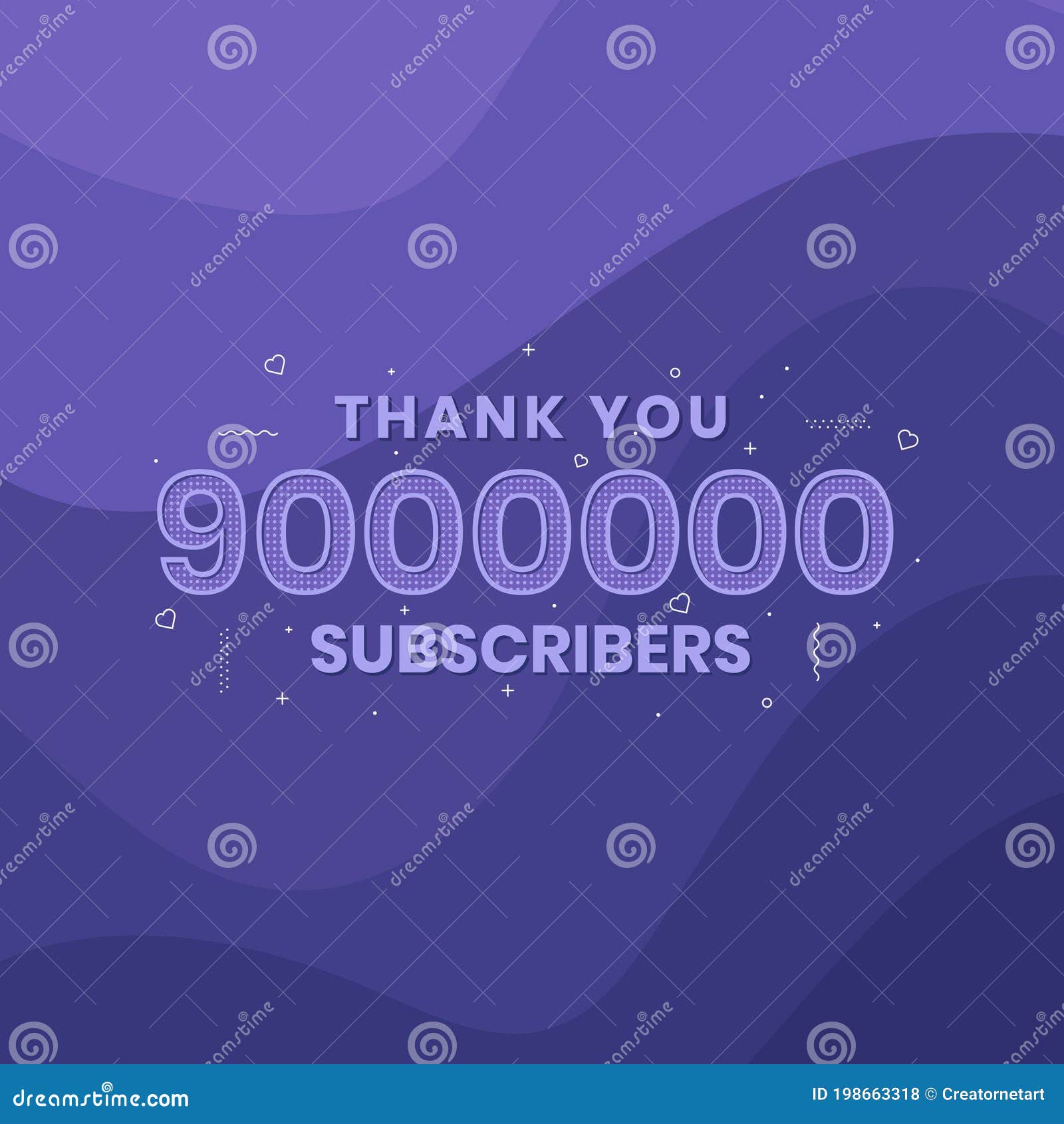 Thank You 9000000 Subscribers 9m Subscribers Celebration Stock Vector ...