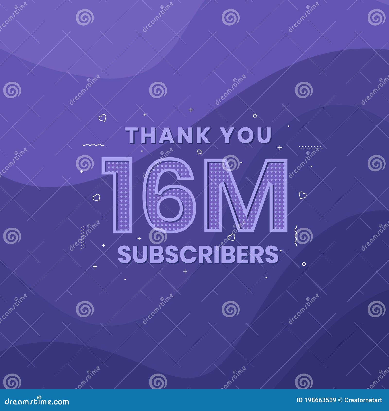 Thank You 16000000 Subscribers 16m Subscribers Celebration Stock Vector ...
