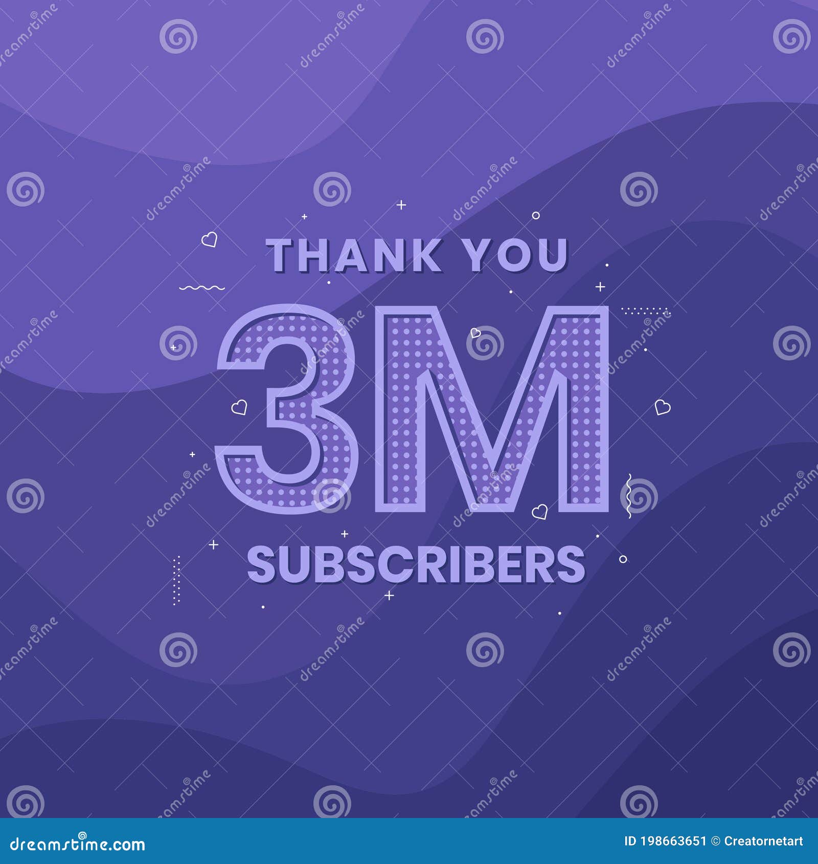 Thank You 3000000 Subscribers 3m Subscribers Celebration Stock Vector ...