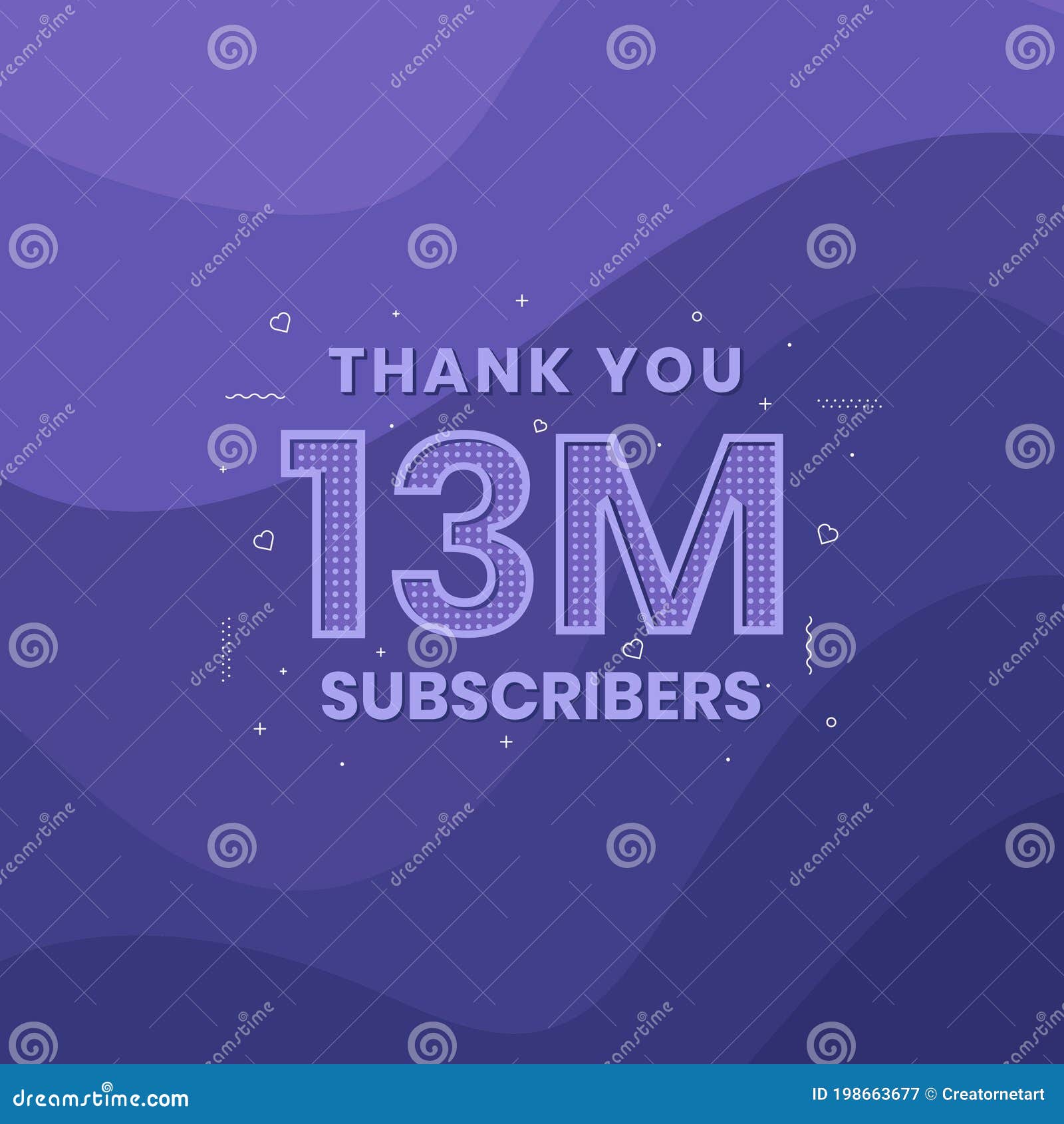 Thank You 13000000 Subscribers 13m Subscribers Celebration Stock Vector ...