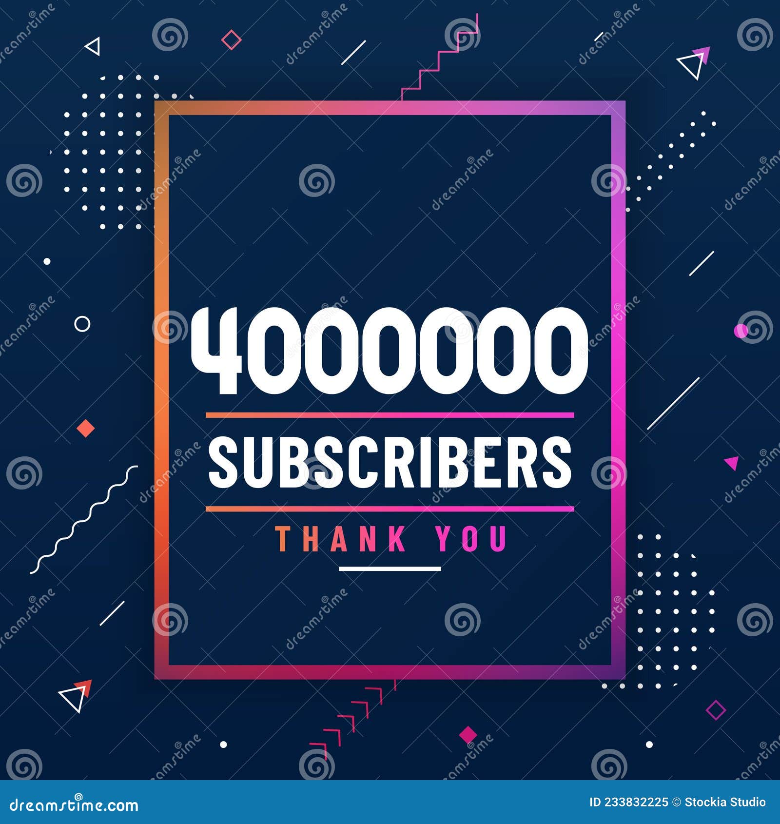Thank You 4000000 Subscribers, 4M Subscribers Celebration Modern ...