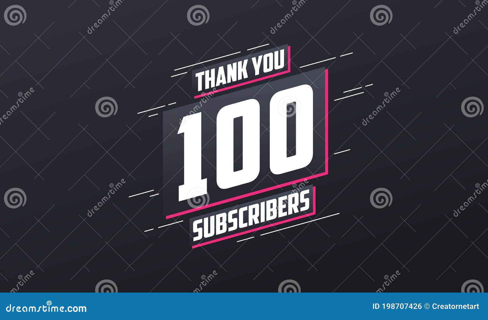 Thank You 100 Subscribers 100 Subscribers Celebration Stock Vector ...