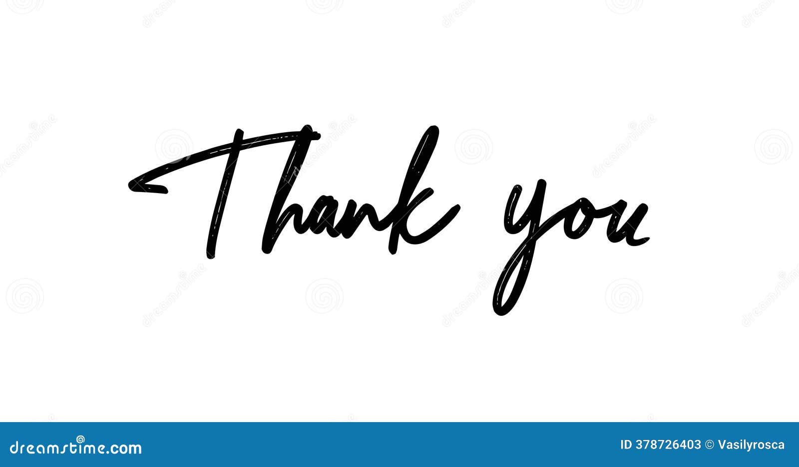 Thank You Handwritten Lettering Tipography Cartoon Vector ...