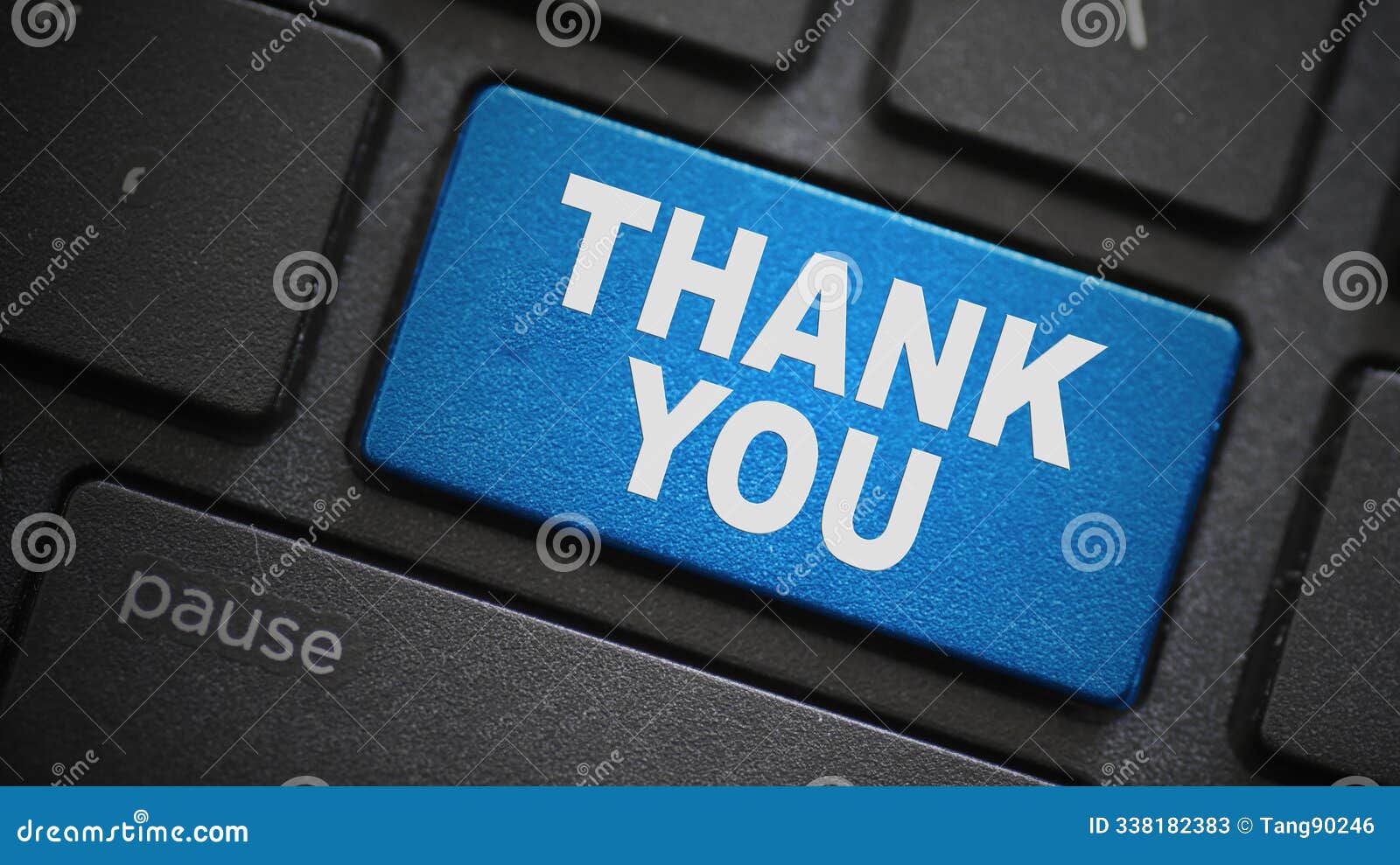 Thank You Text Button on Keyboard Stock Image - Image of giving, thank ...