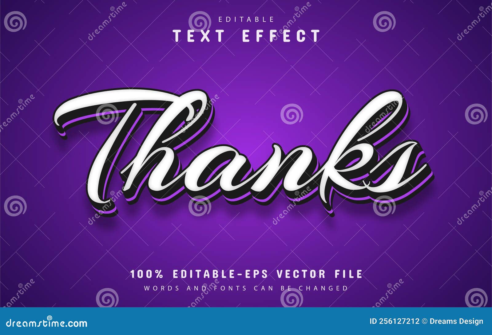 Thank You Text Effect Editable Vector Illustration | CartoonDealer.com ...