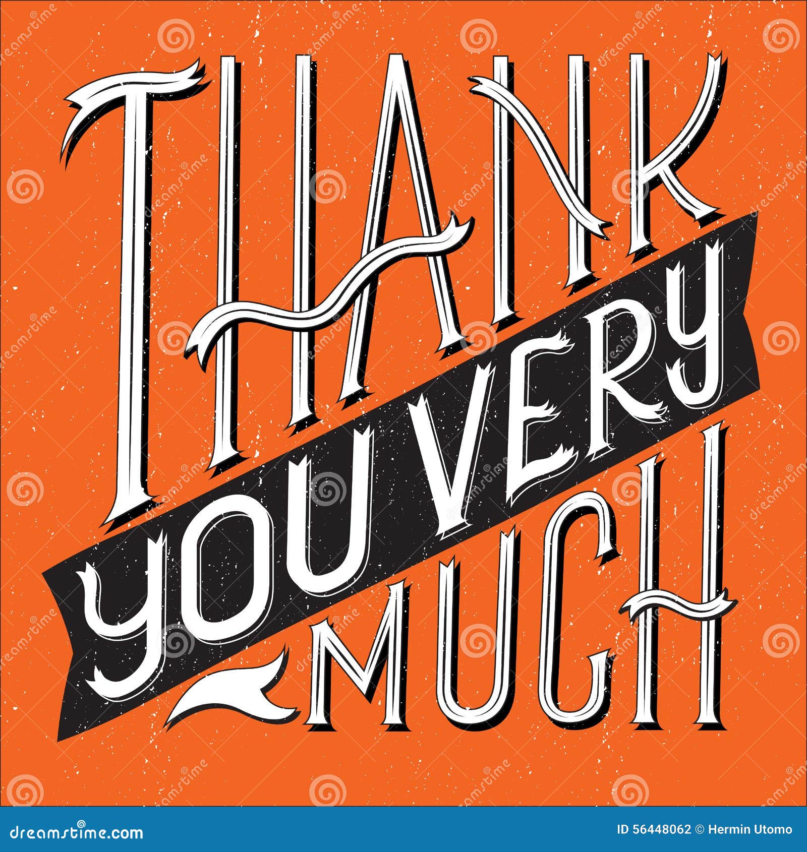 Thank You Type Square stock vector. Illustration of gratitude - 56448062