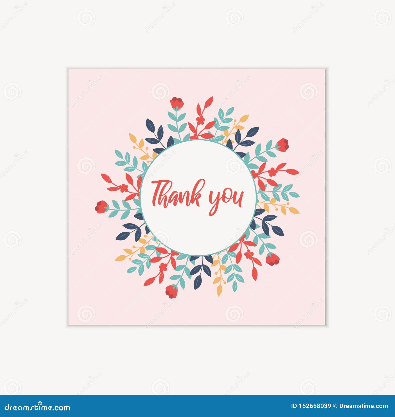 Thank you vector card stock vector. Illustration of graphic - 162658039