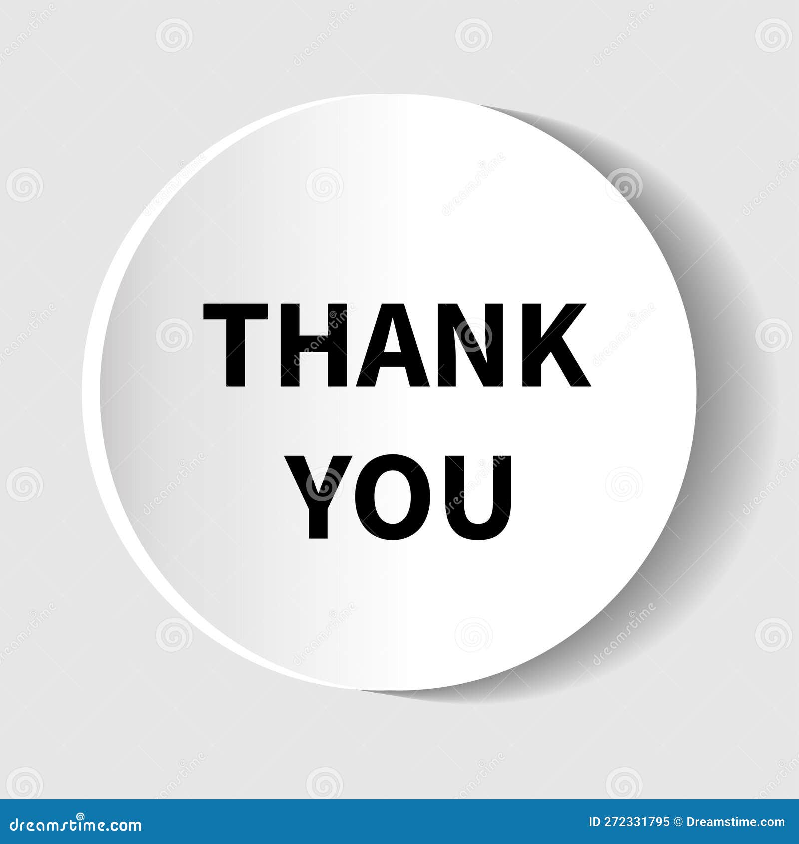 THANK YOU Vector Icon, Flat Design Button for Webdesign and Mobile ...
