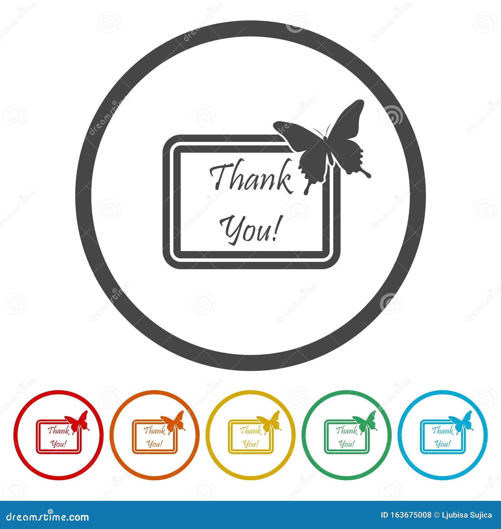 Thank You Vector Icons Set - Illustration Stock Vector - Illustration ...