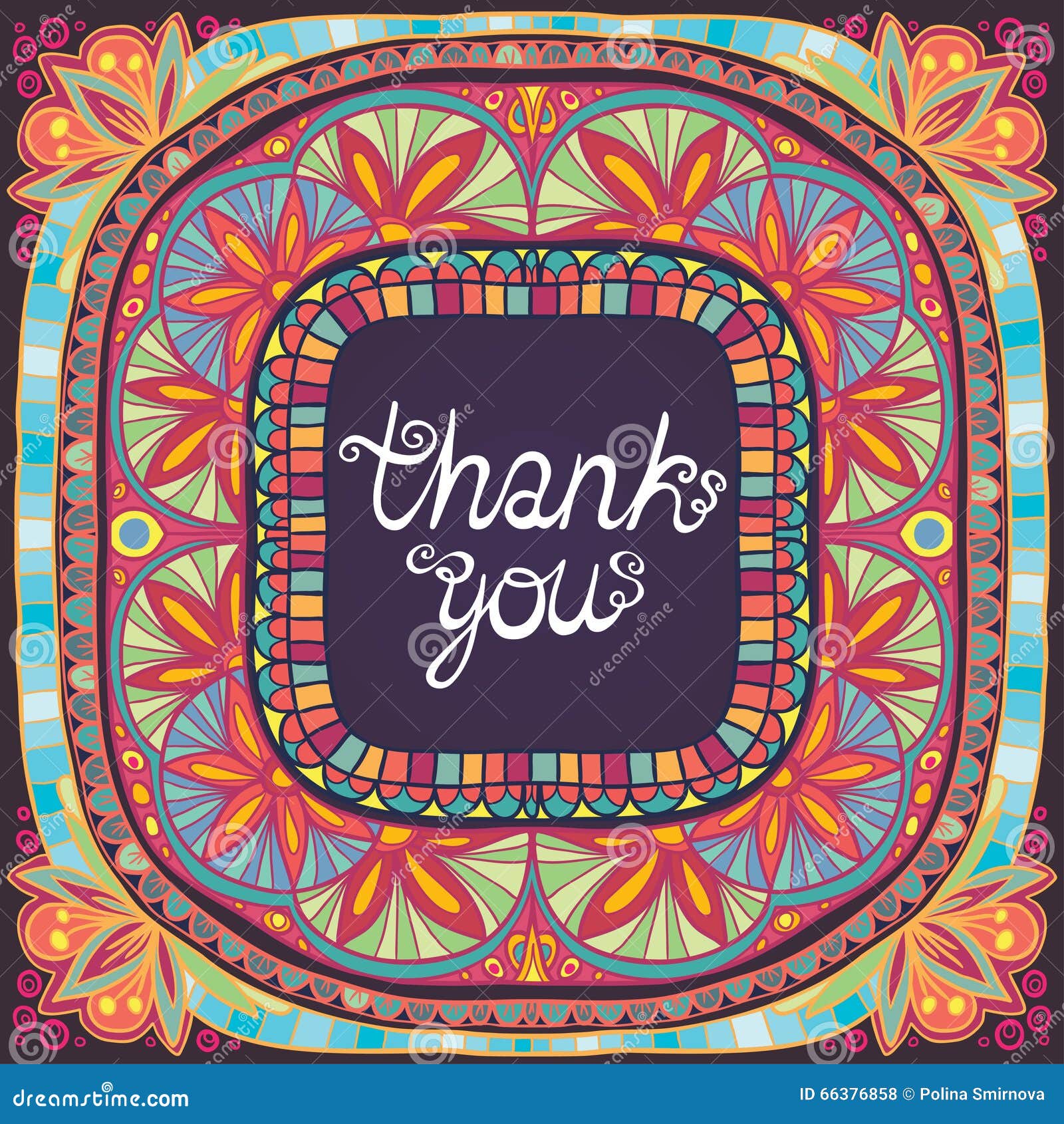 Thank You Vintage Abstract Frame Illustration Stock Vector ...