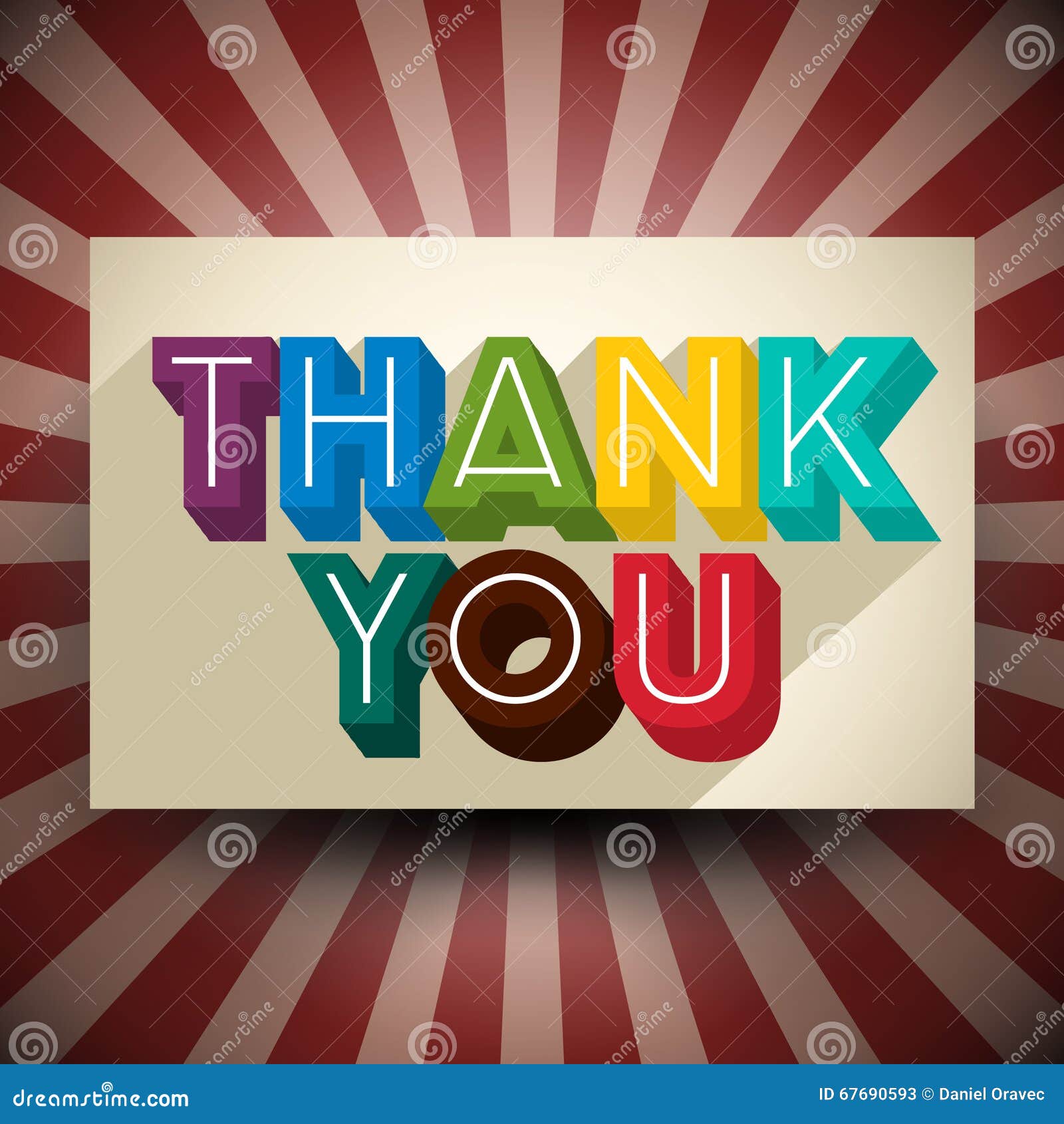 Thank You Vintage Card Vector Stock Vector - Illustration of paper ...